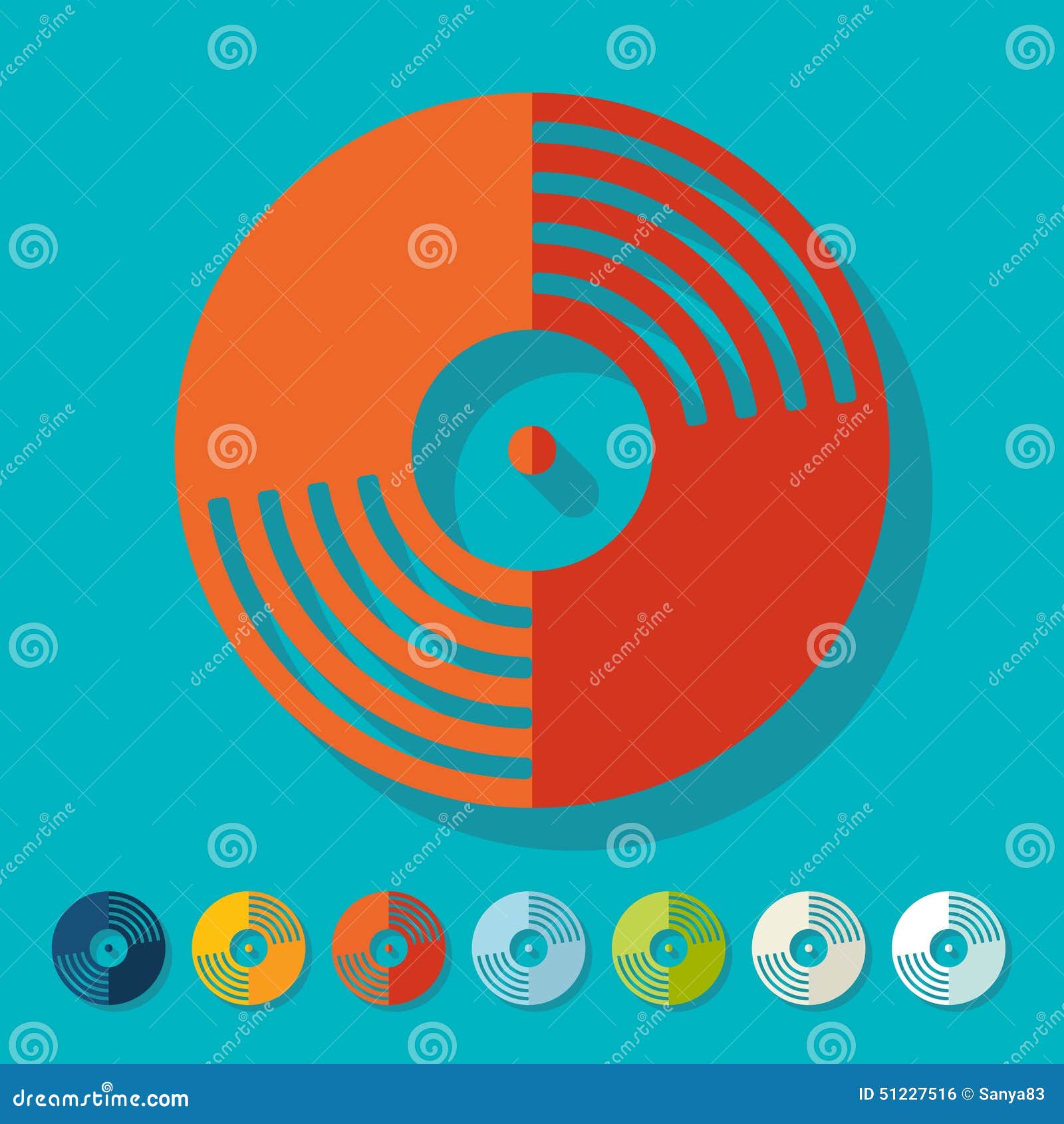 Flat Design Vinyl Record Stock Illustrations – 4,567 Flat Design Vinyl ...
