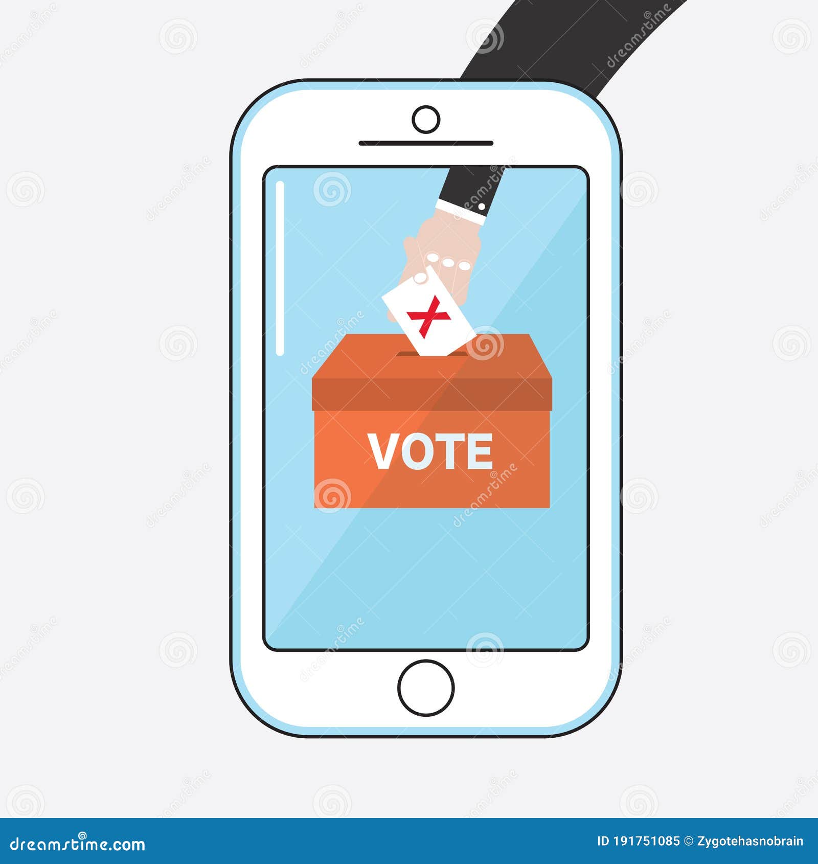 Voting Online Concept. Online Voting Mini People Concept Flat Vector ...