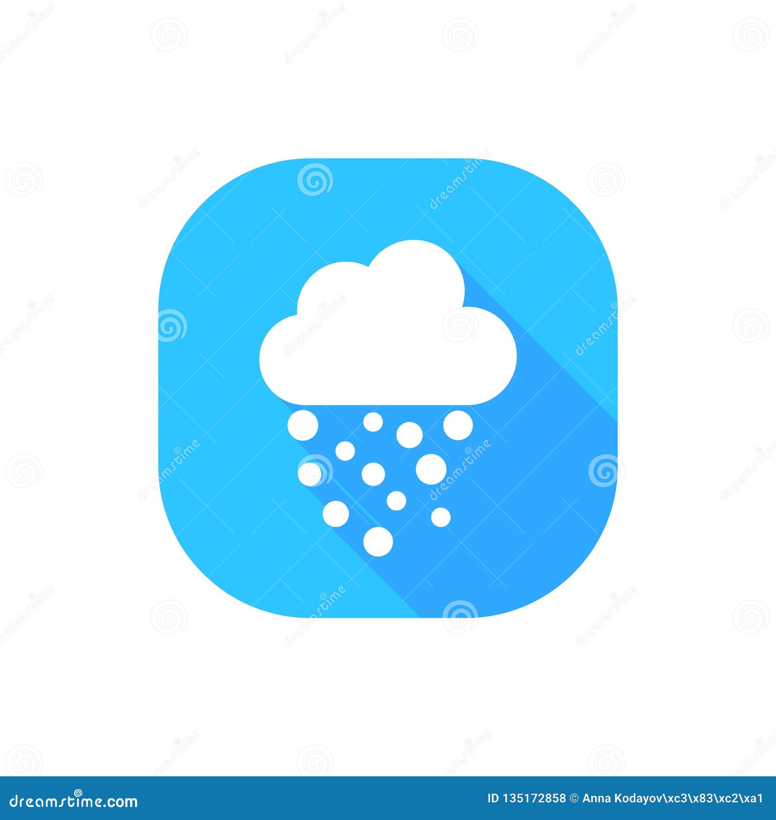 Flat Design Weather - Heavy Hail Storm Stock Illustration ...