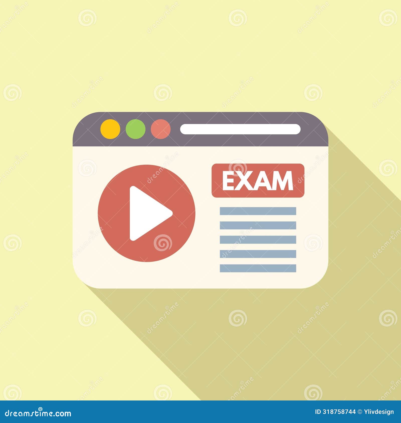 Online Exam Interface Vector Illustration Stock Illustration ...