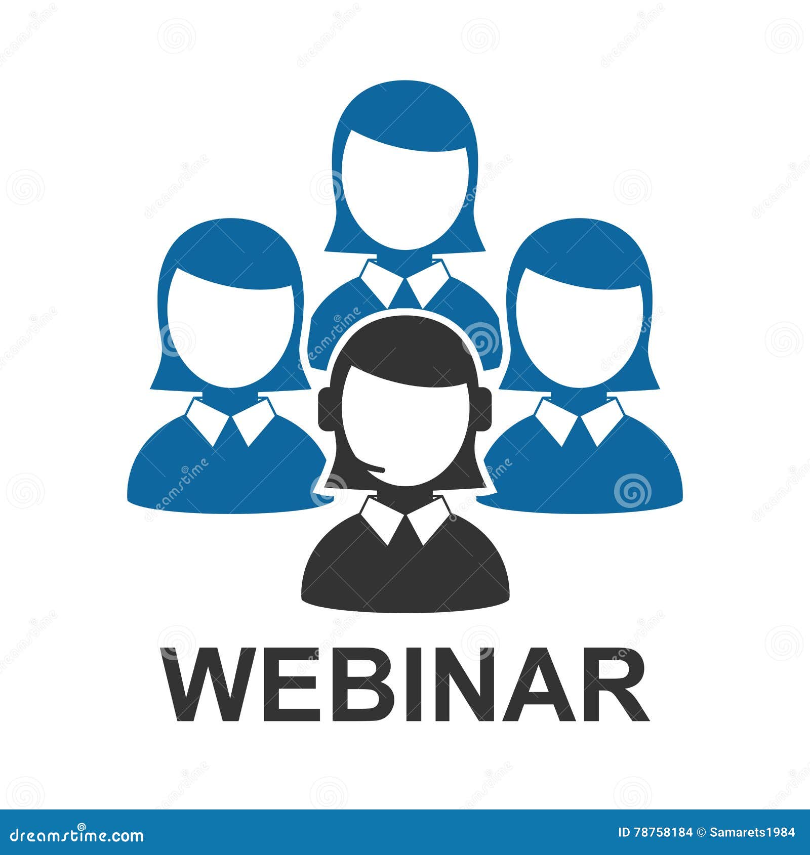 Flat Design Webinar Icon. Online Education. Vector Illustration ...