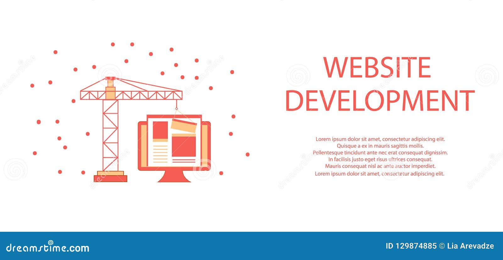 Flat Design of Website Under Construction, Web Page Building Pro Stock ...