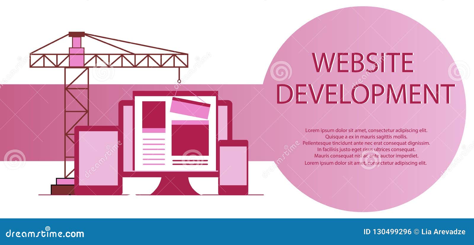 Flat Design of Website Under Construction, Web Page Building Pro Stock ...