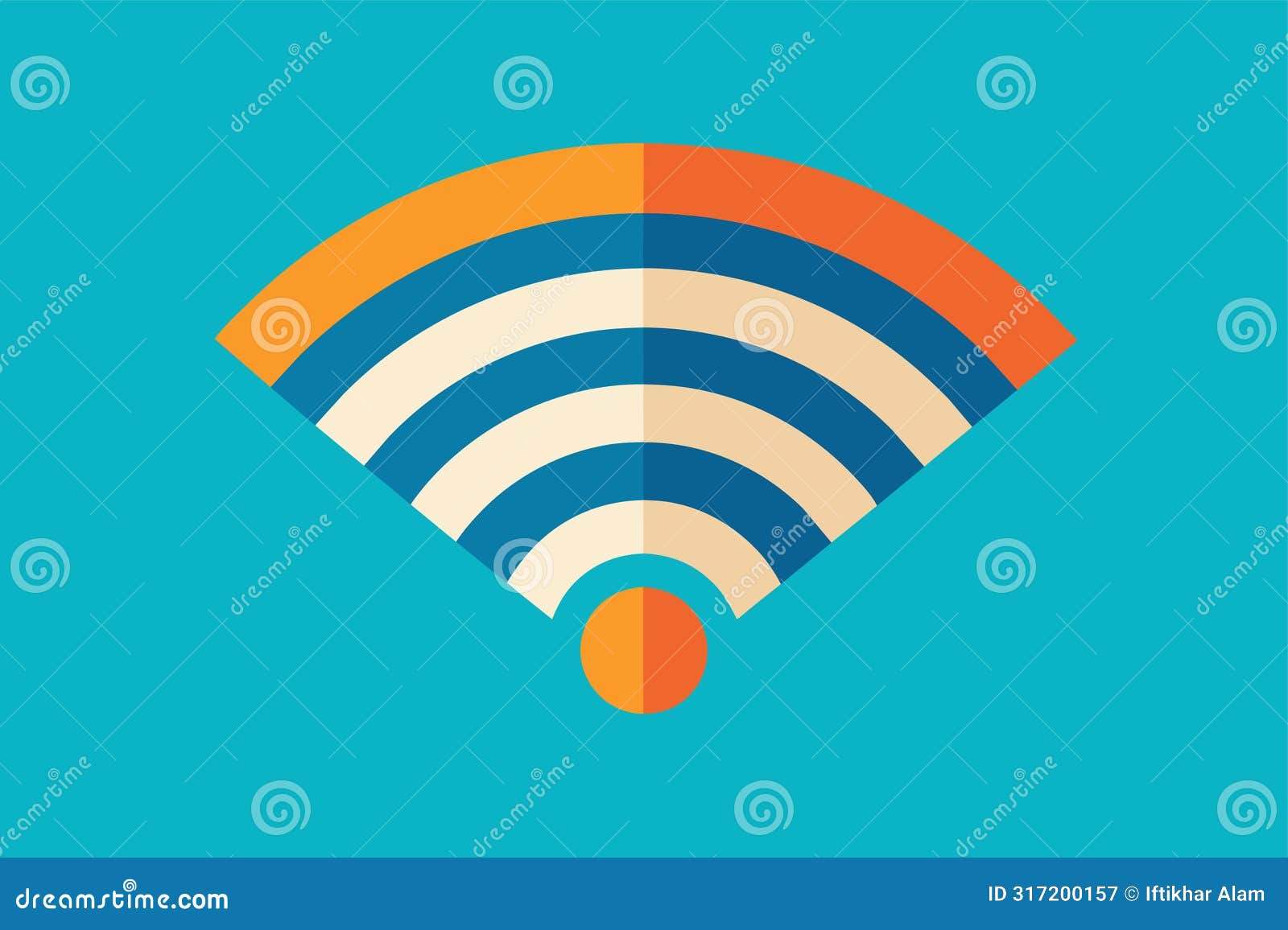 Flat Design of a WiFi Icon on a White Background, Wifi Network, Simple ...