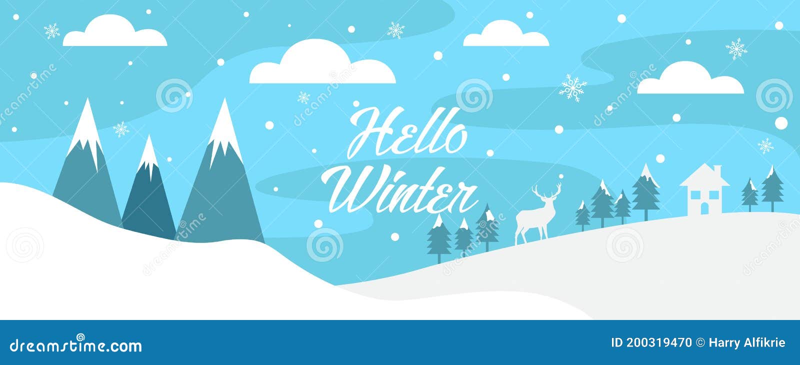 Flat Design Winter Banners Vector Stock Vector - Illustration of gift ...