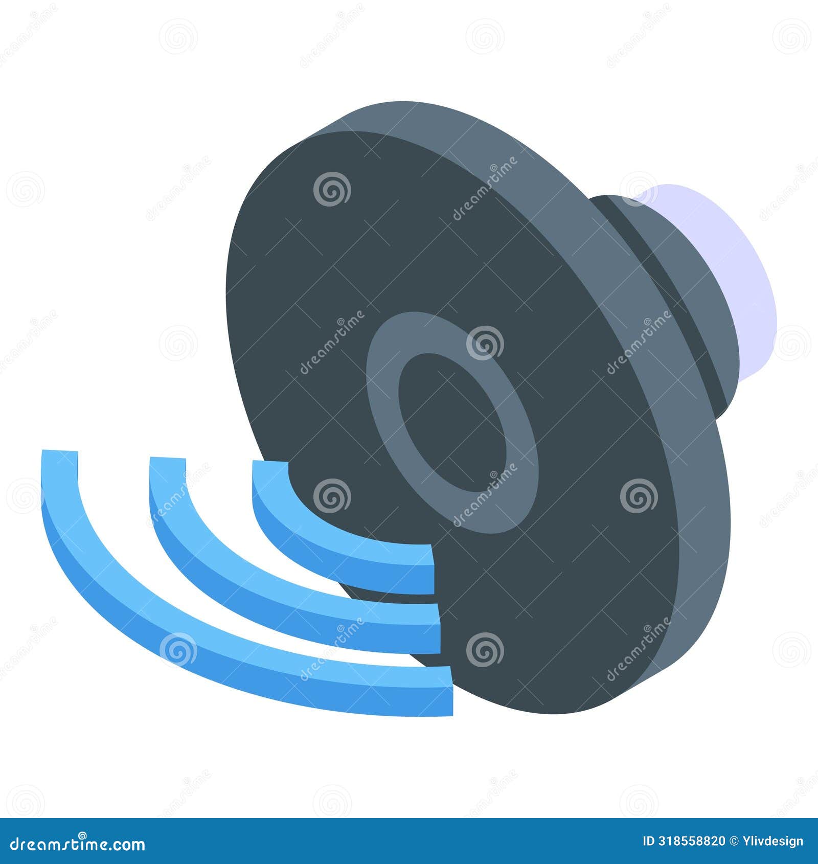 Flat Design Wireless Speaker Icon Stock Vector - Illustration of system ...