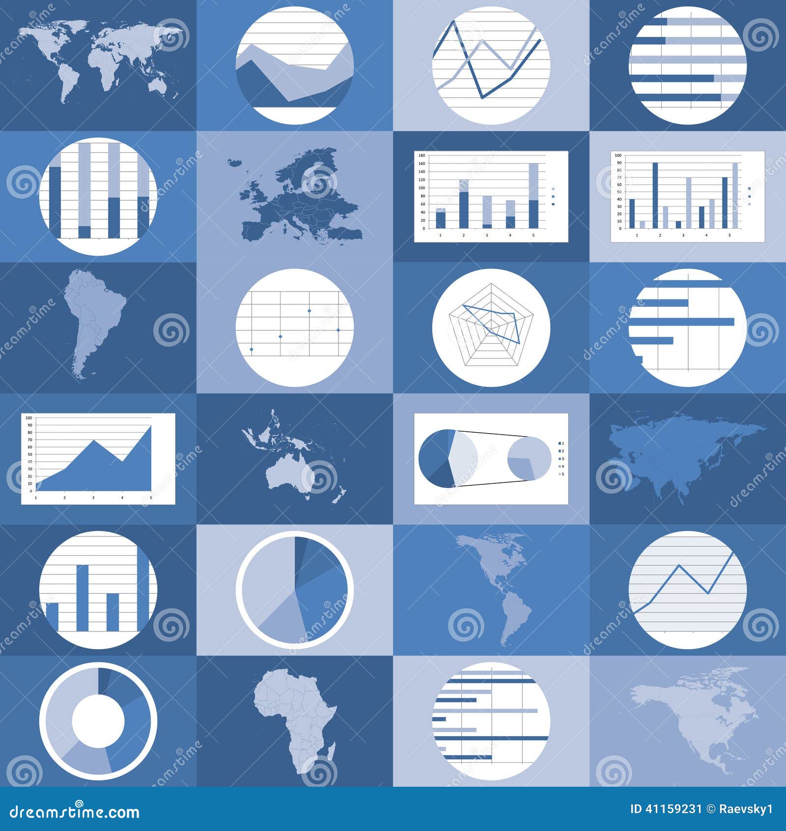 Flat Design World Maps, Graphics Vector Stock Vector - Illustration of ...
