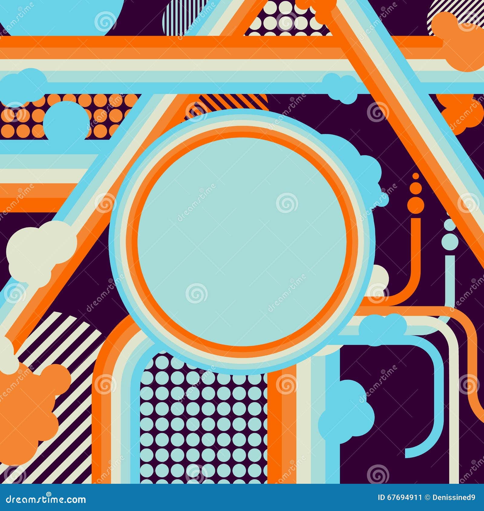 Flat Design for Your Sample Text, Cartoon Abstract Background Stock ...