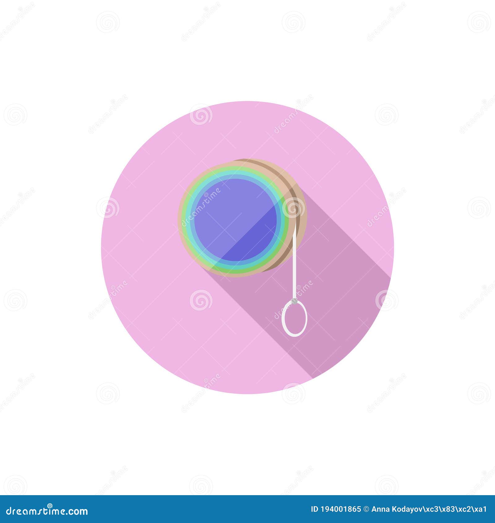 Flat design Yoyo stock vector. Illustration of path - 194001865