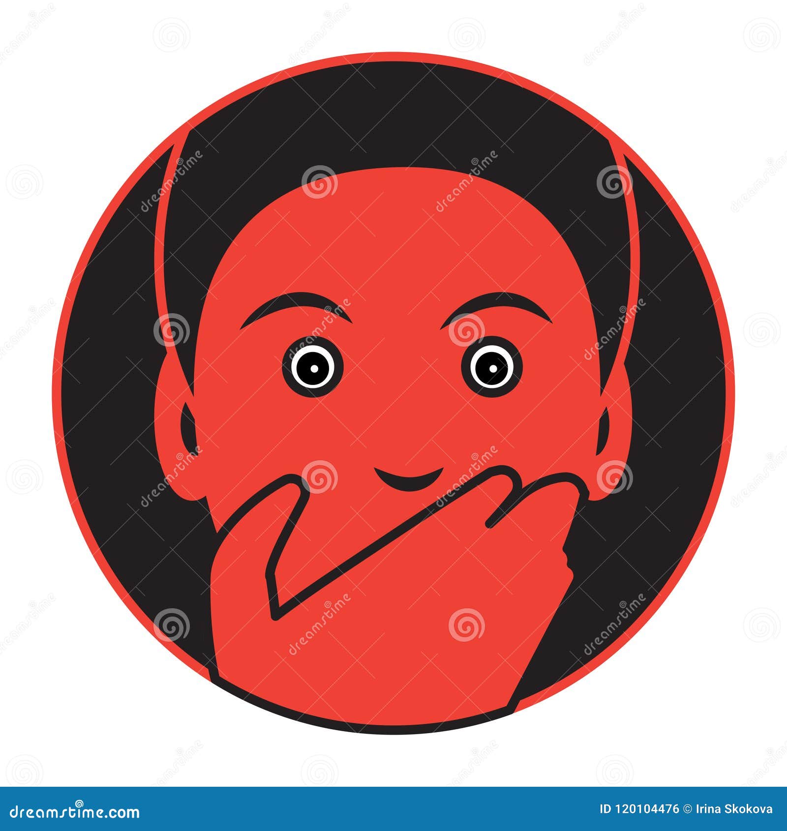 Flat Designed Icon of a Frightened Man Stock Vector - Illustration of ...