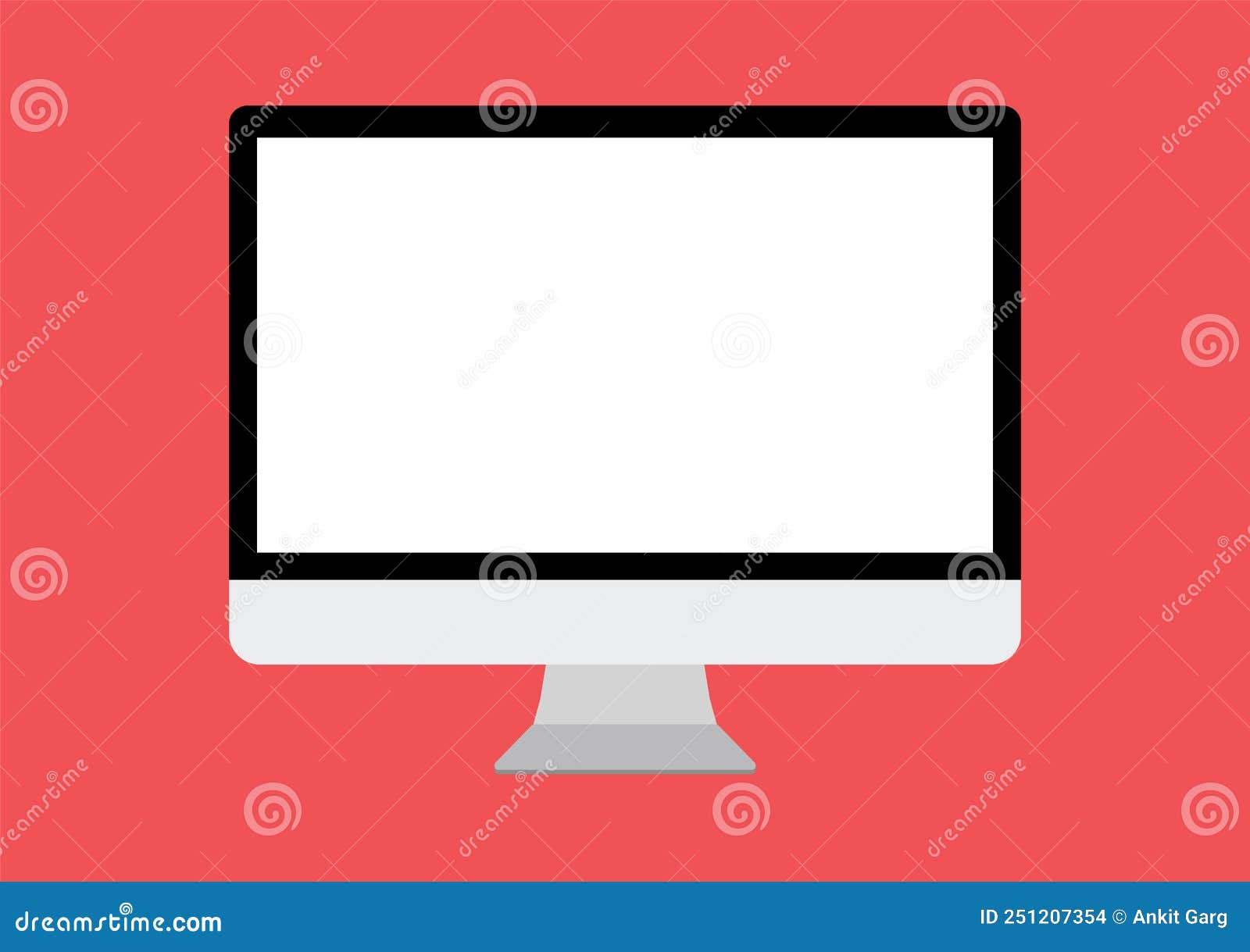 Flat Desktop PC Computer Illustration Technology Gadget Display Screen ...