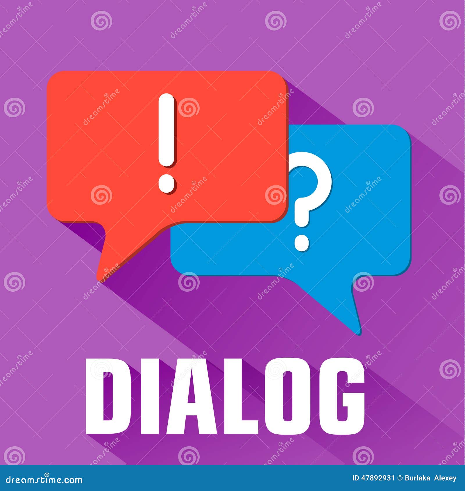 Flat Dialog Background Concept. Vector Stock Vector - Illustration of ...