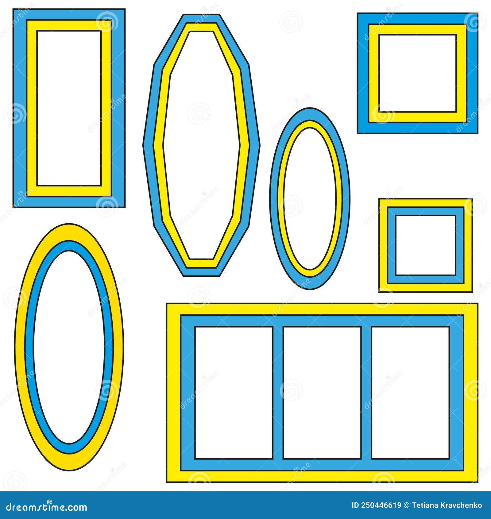 Flat Different Colored Frames for Banner Design. Vector Illustration ...