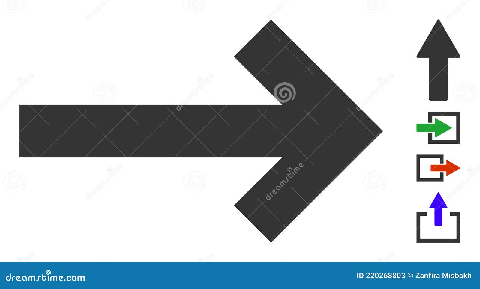 Flat Direction Arrow Vector Icon Symbol Stock Vector - Illustration of ...