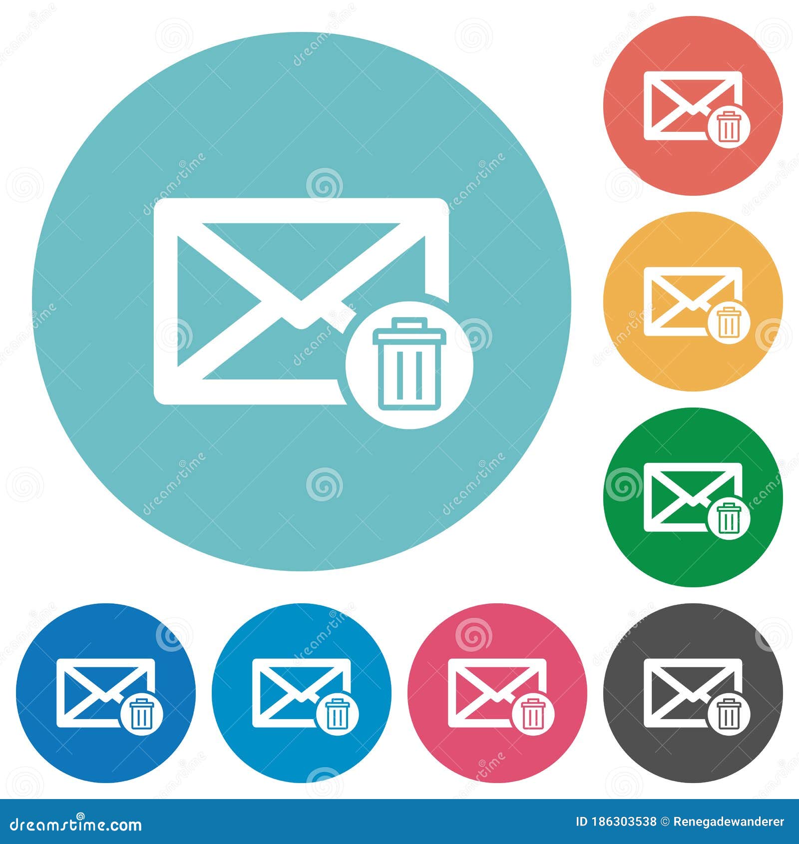 Flat draft mail icons stock illustration. Illustration of dialogue ...