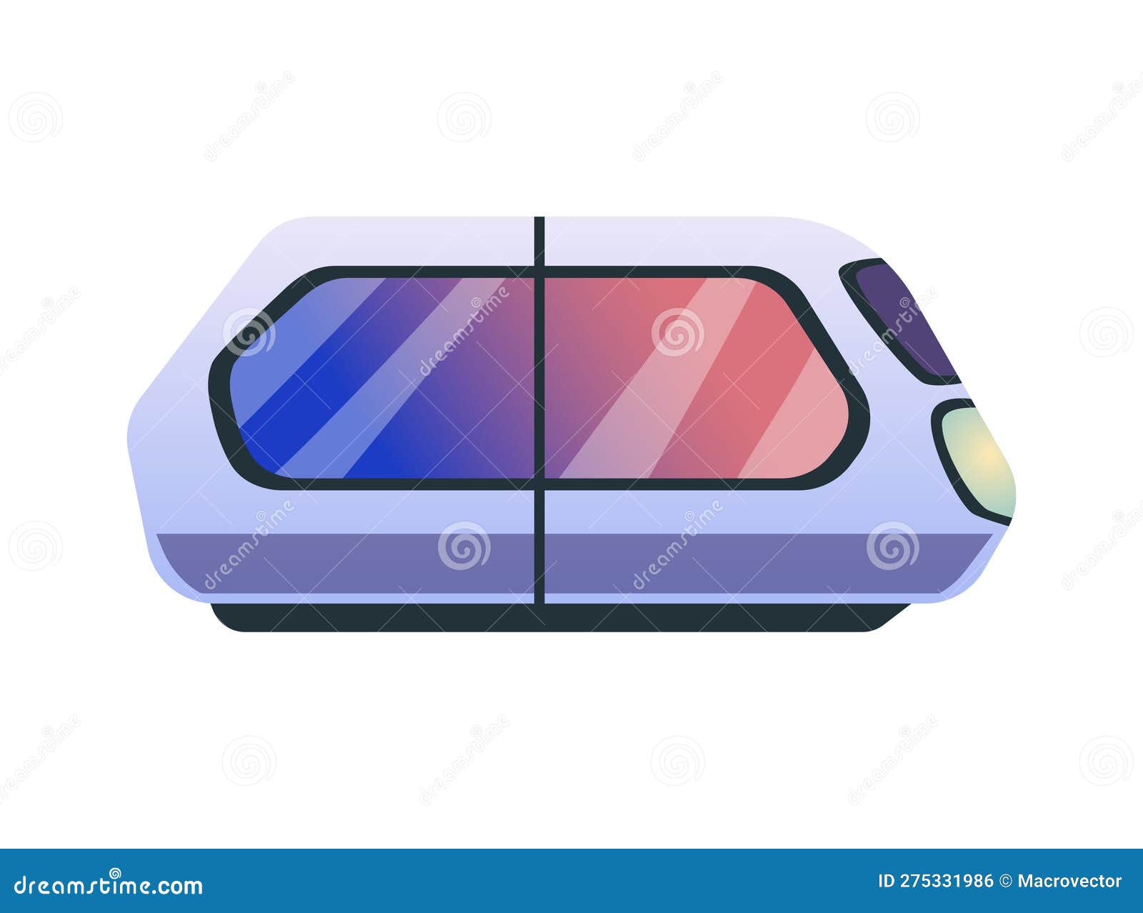 Flat Driveless Car stock vector. Illustration of auto - 275331986