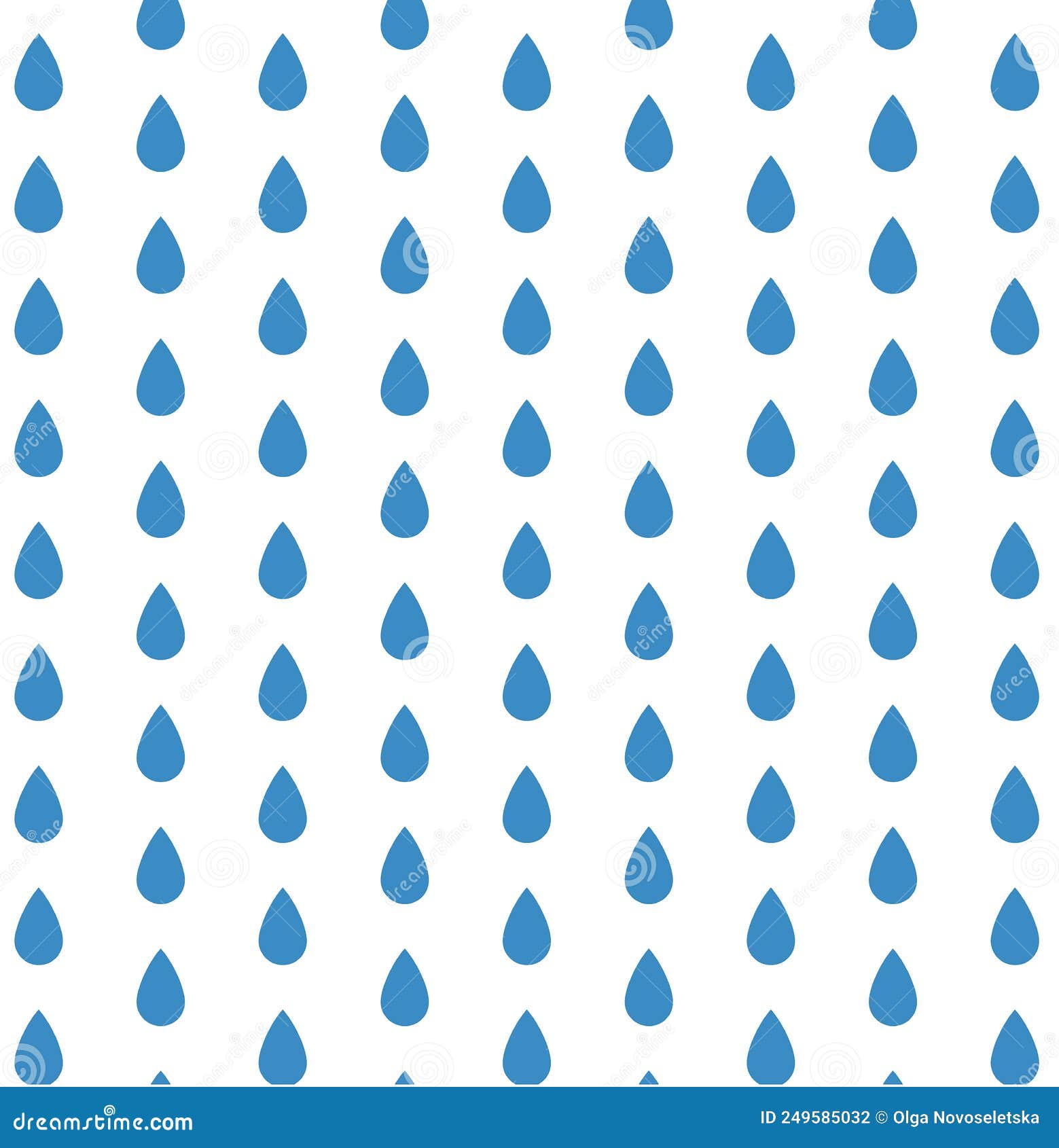 Flat Drop Seamless Pattern. Rain Vector Background. Stock Vector - Illustration of triangle ...