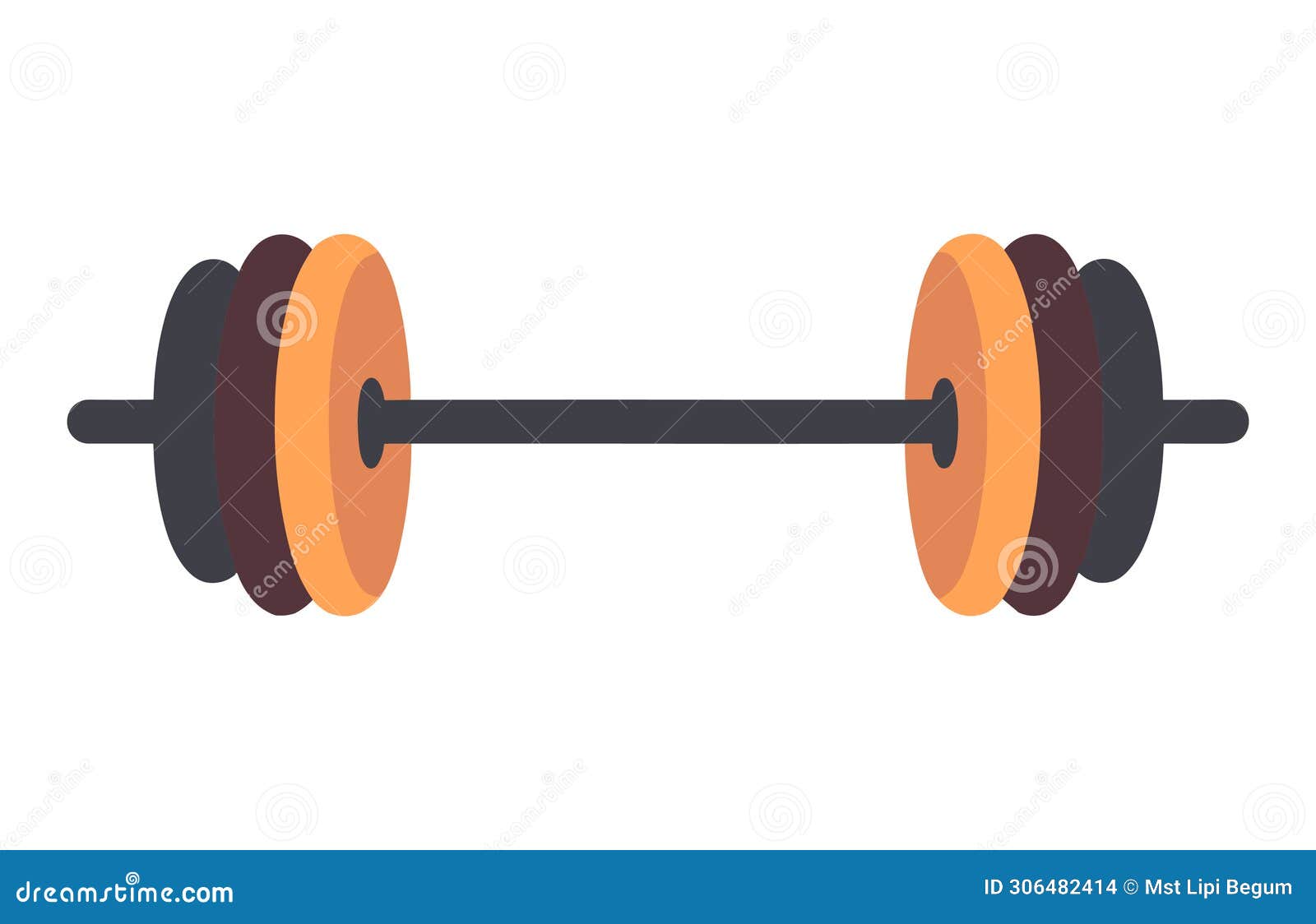 Flat Dumbbell Icon, Gym Fitness Elements Vector Illustration Stock Vector - Illustration of ...