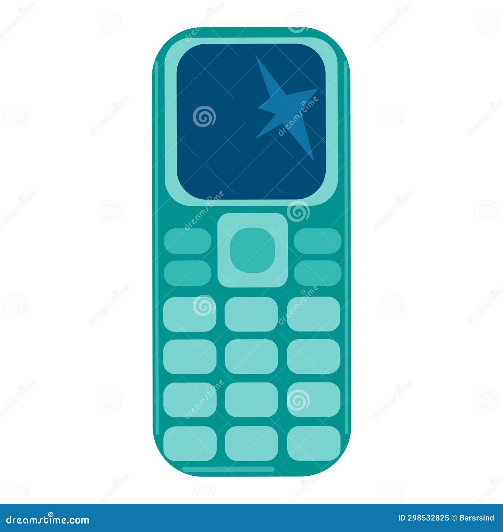 Flat E Waste Broken Broken Button Telephone Icon Stock Vector ...