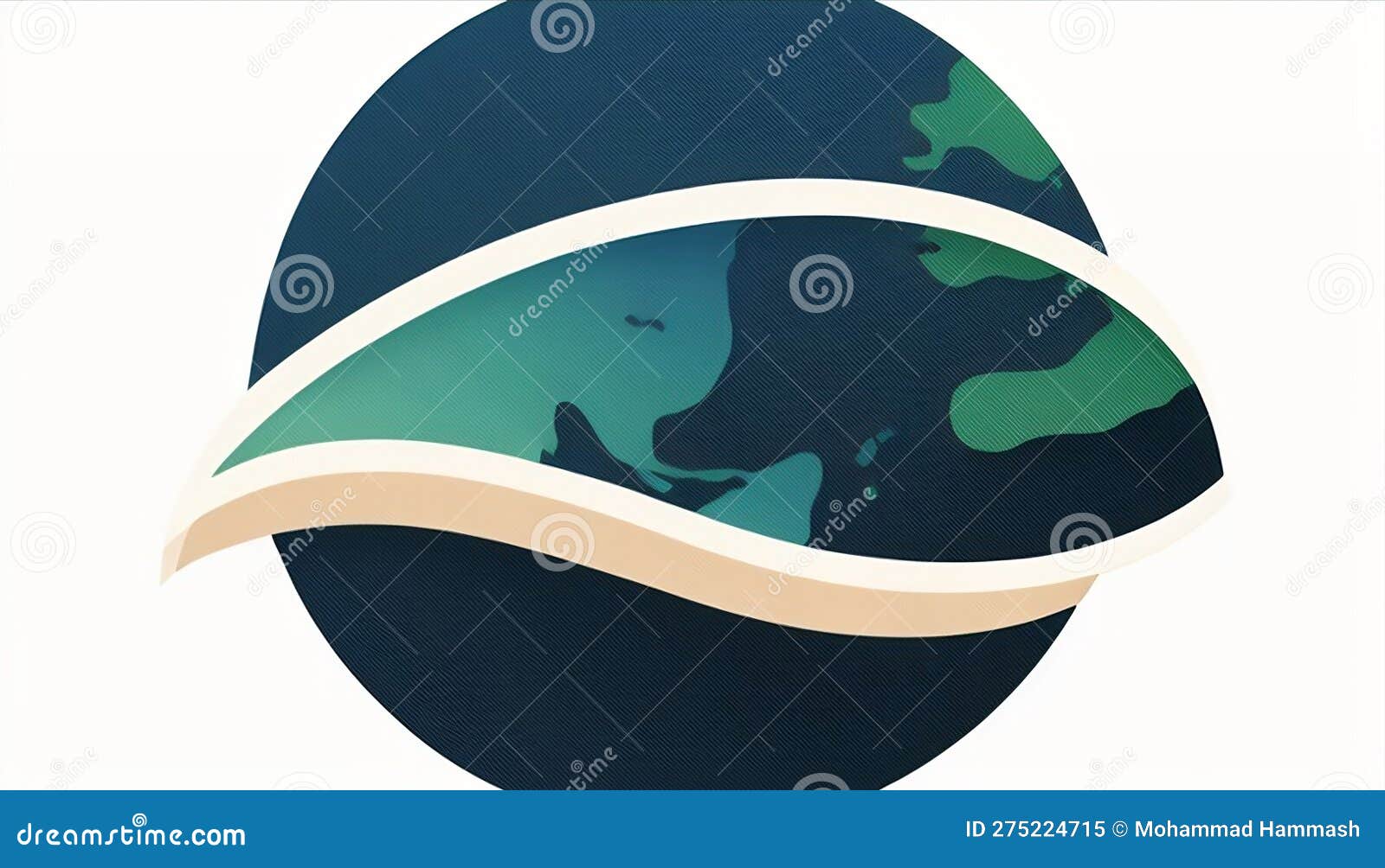 Flat Earth Logo Design, Made with Generative AI Stock Illustration ...