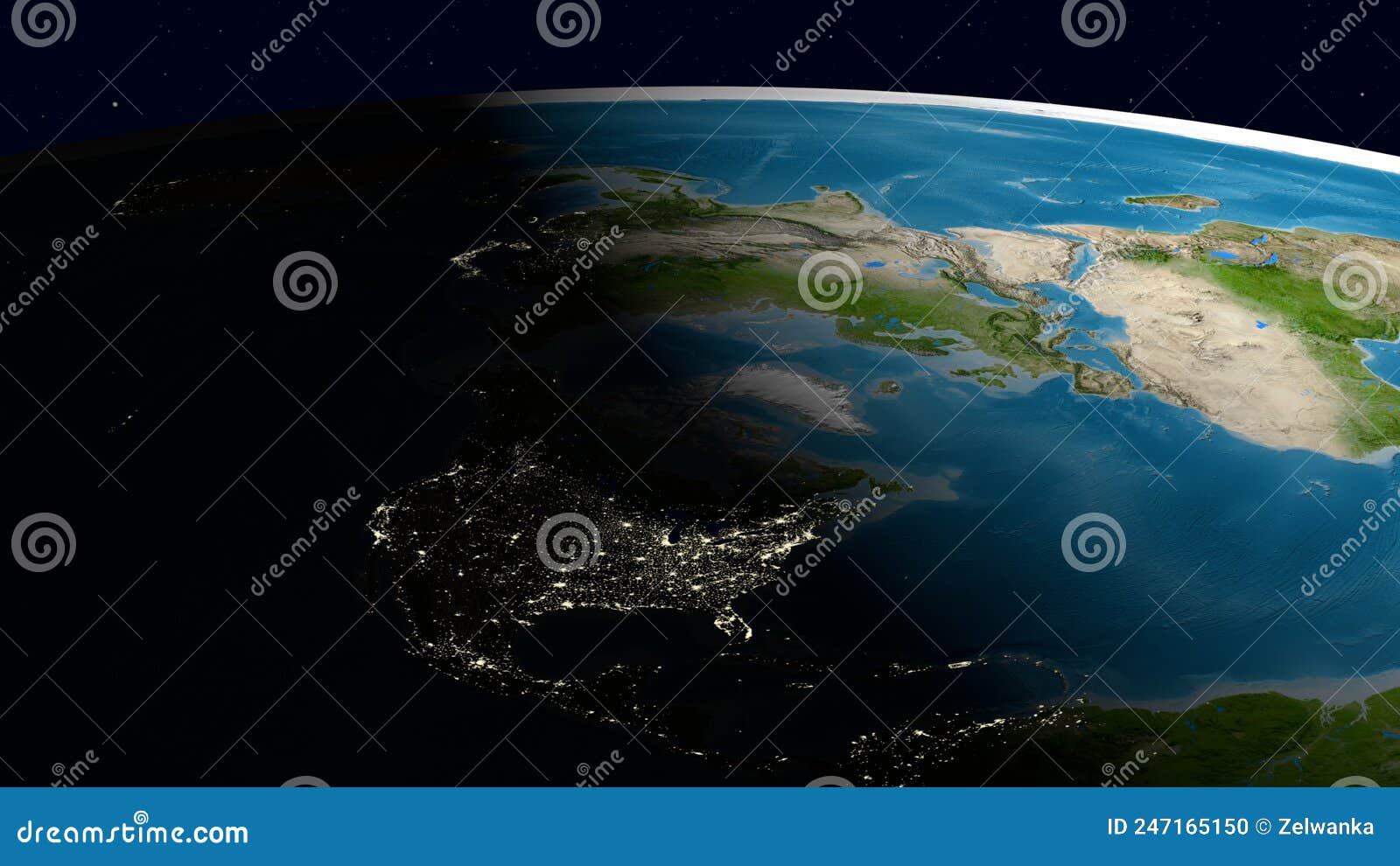 Flat Earth Model. Side View Stock Illustration - Illustration of idea ...
