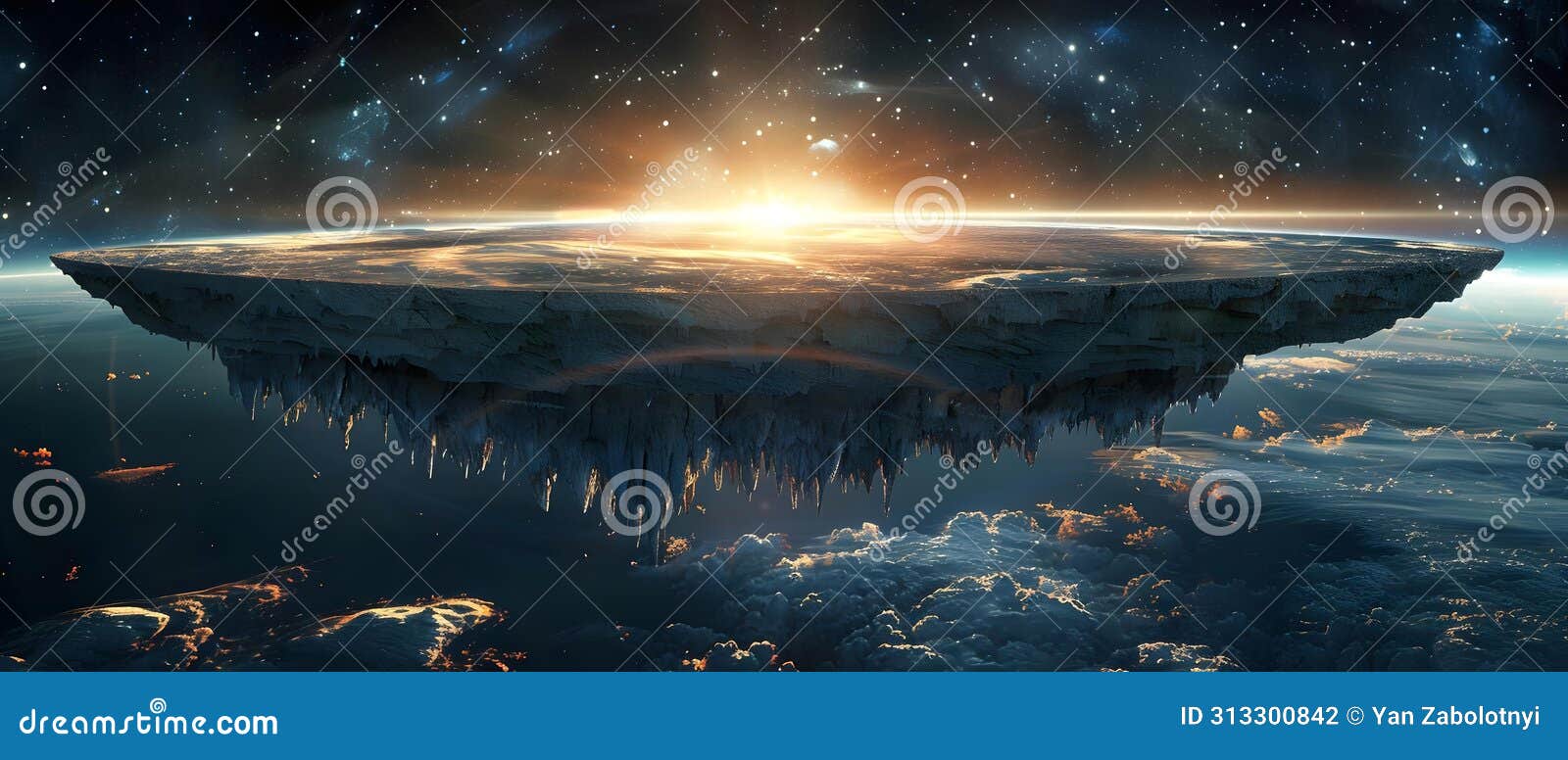 Flat Earth View from Space Showing Physical Features Captured by NASA ...