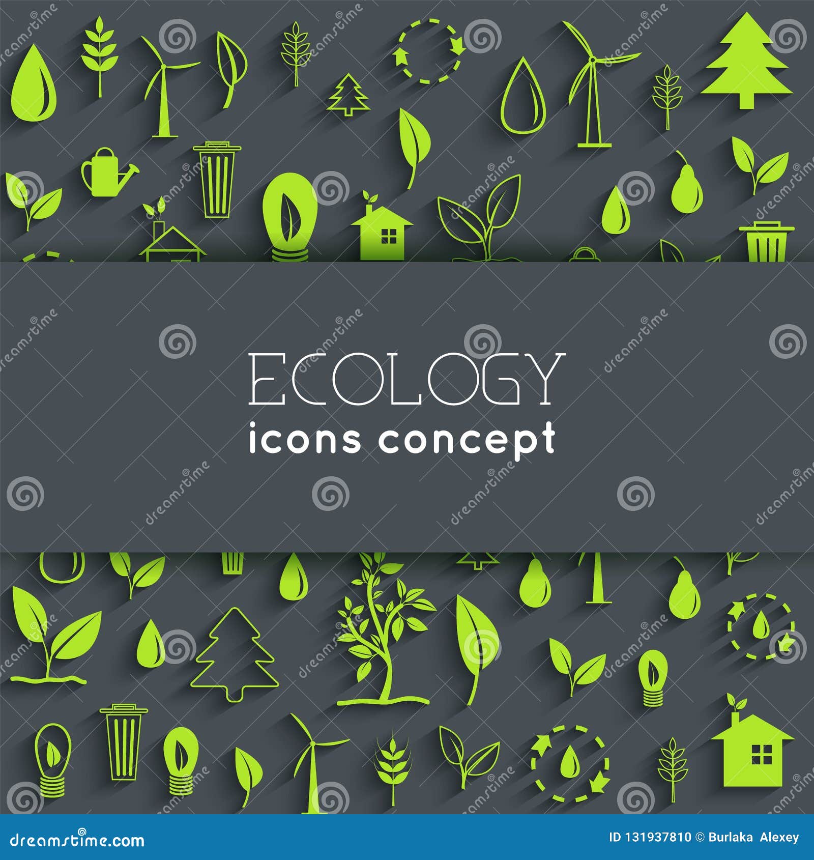 Flat Eco Background Concept. Vector Illustration Design Stock ...