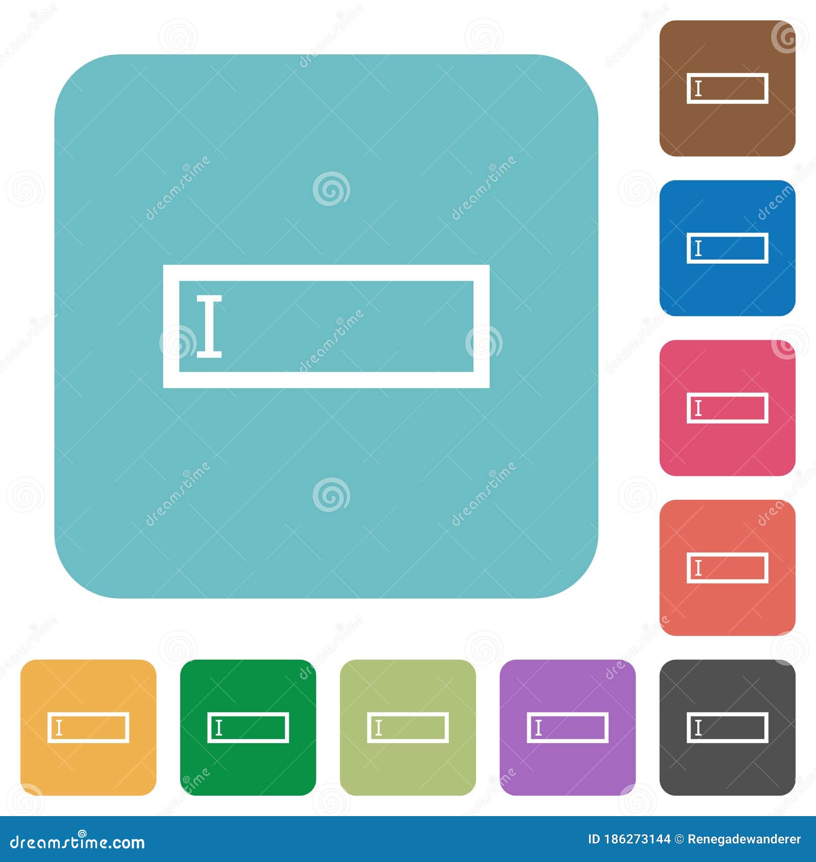 Flat editbox icons stock vector. Illustration of form - 186273144