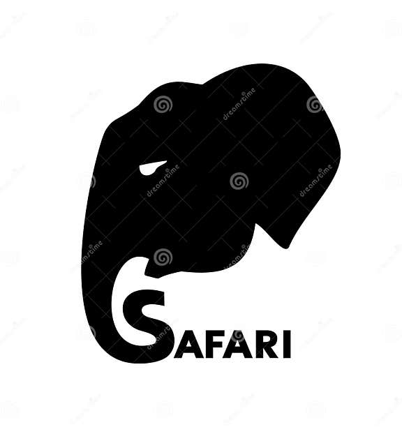 Flat elephant face icon stock illustration. Illustration of mammal - 292579823