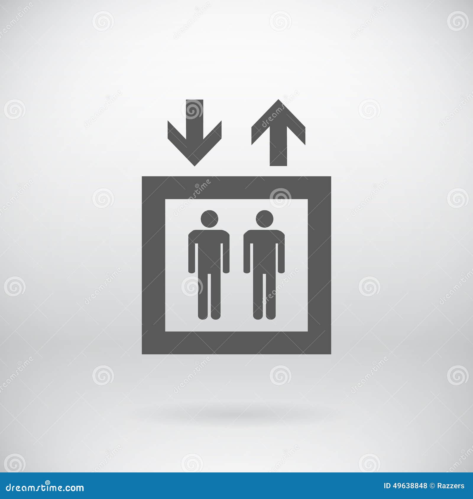 Flat Elevator Sign Vector People Lift Symbol Stock Vector ...