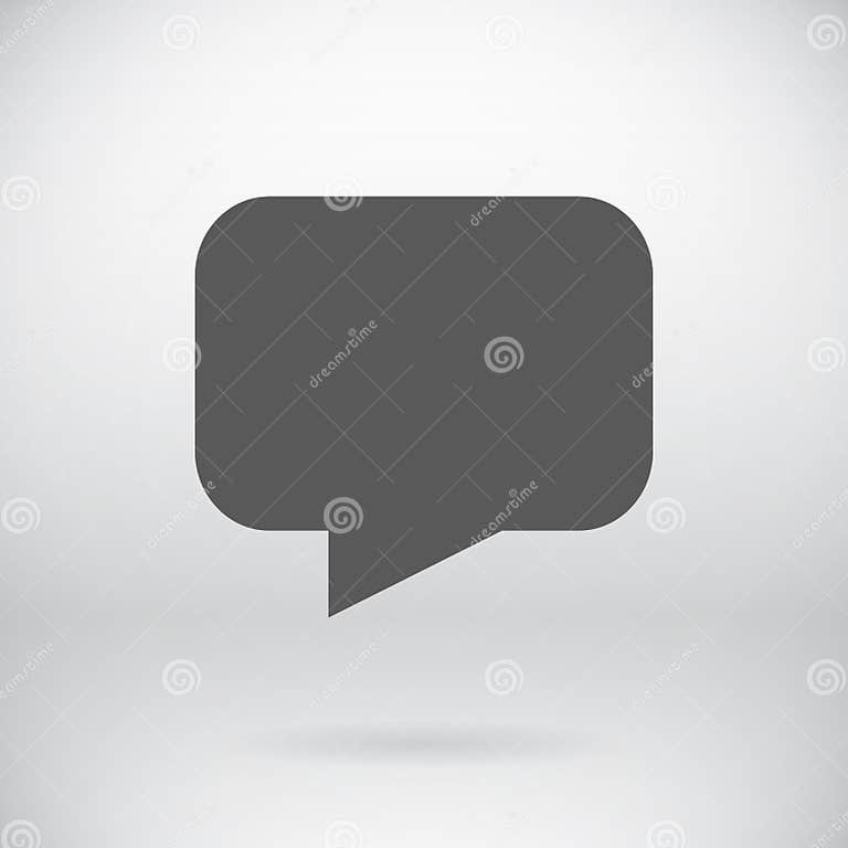 Flat Email Message Sign Vector Bubble Symbol Stock Vector ...