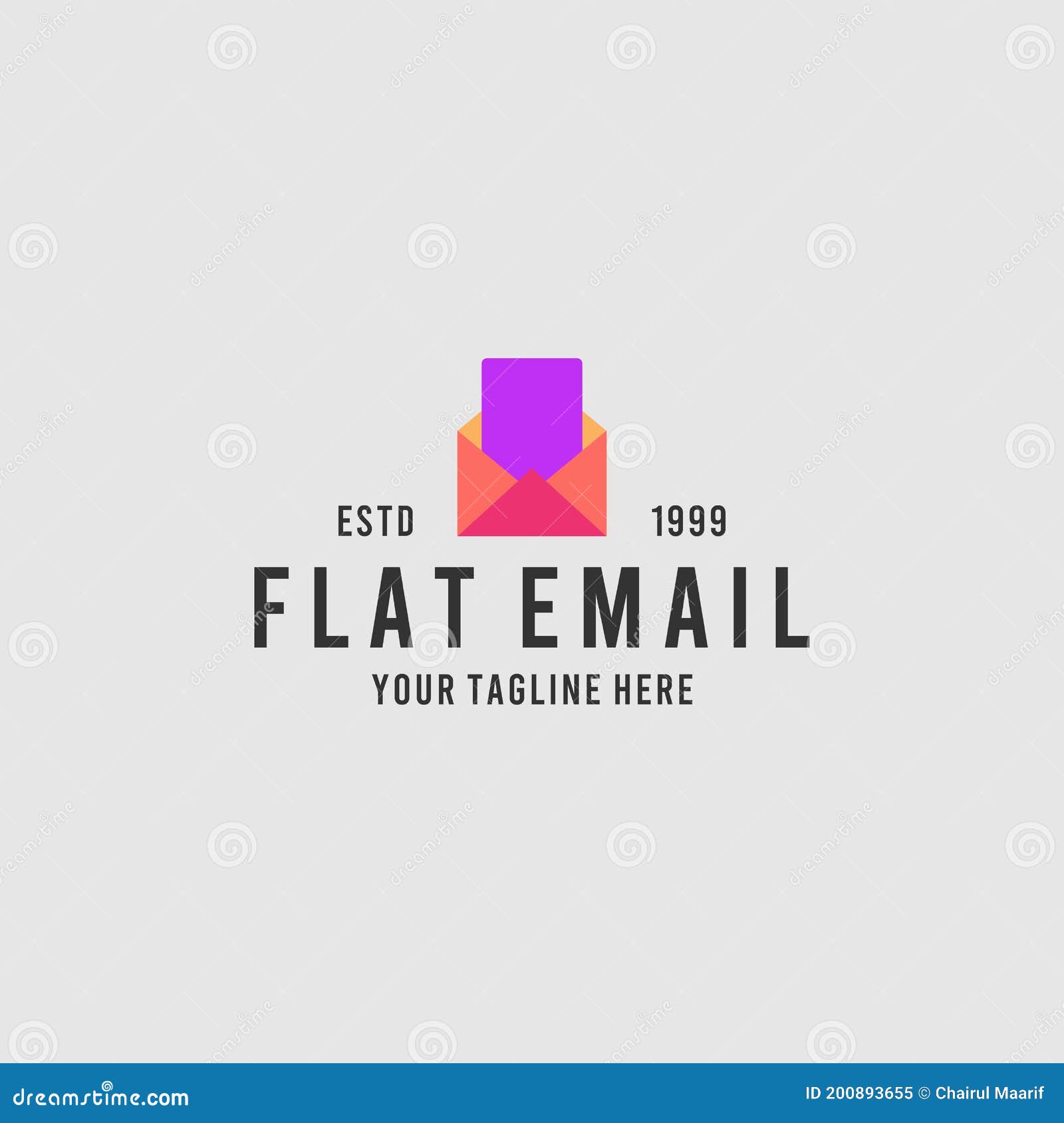 Flat Email Minimalist Logo Design Inspiration Stock Illustration ...