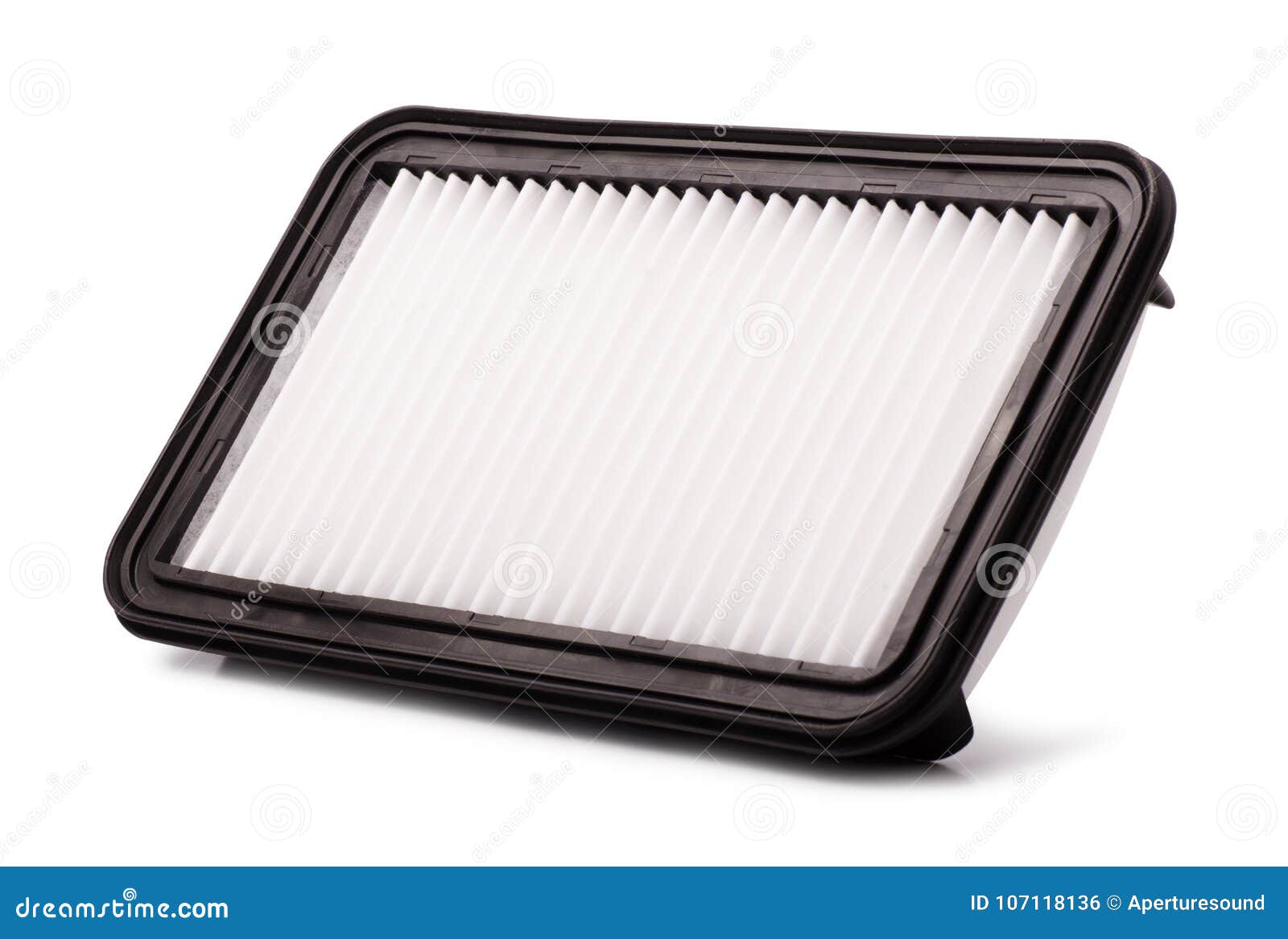 Flat Engine Air Filter in a Plastic Case Stock Photo - Image of carbon ...
