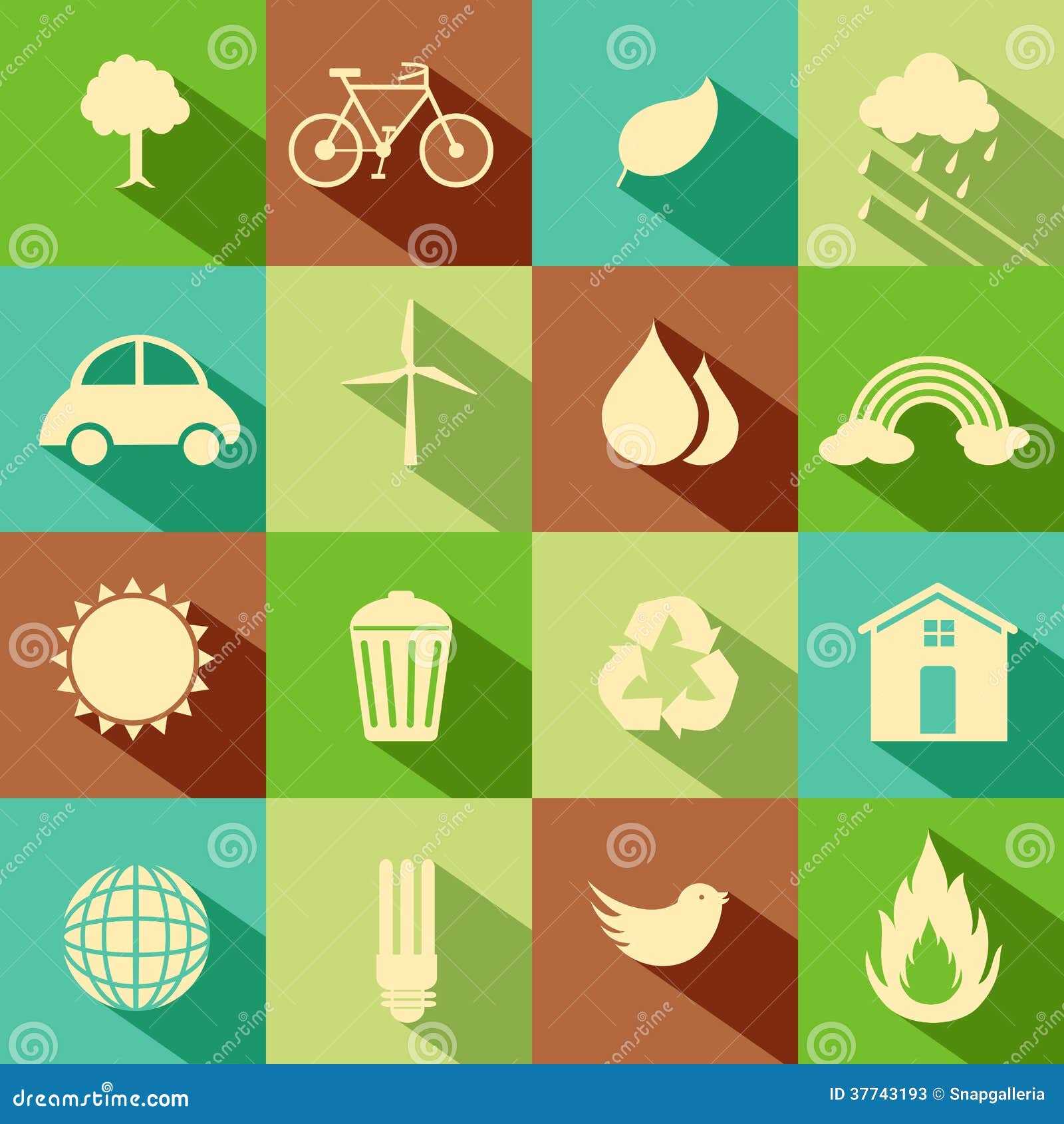 Flat Environment Icon stock vector. Illustration of planet - 37743193