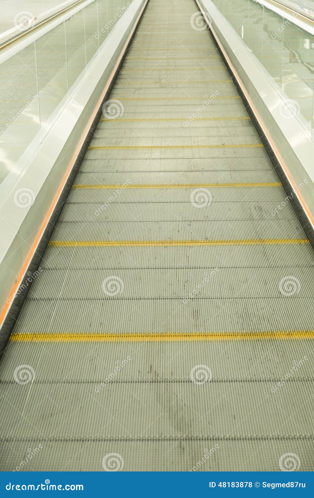 Flat escalator stock photo. Image of dungeon, airport - 48183878