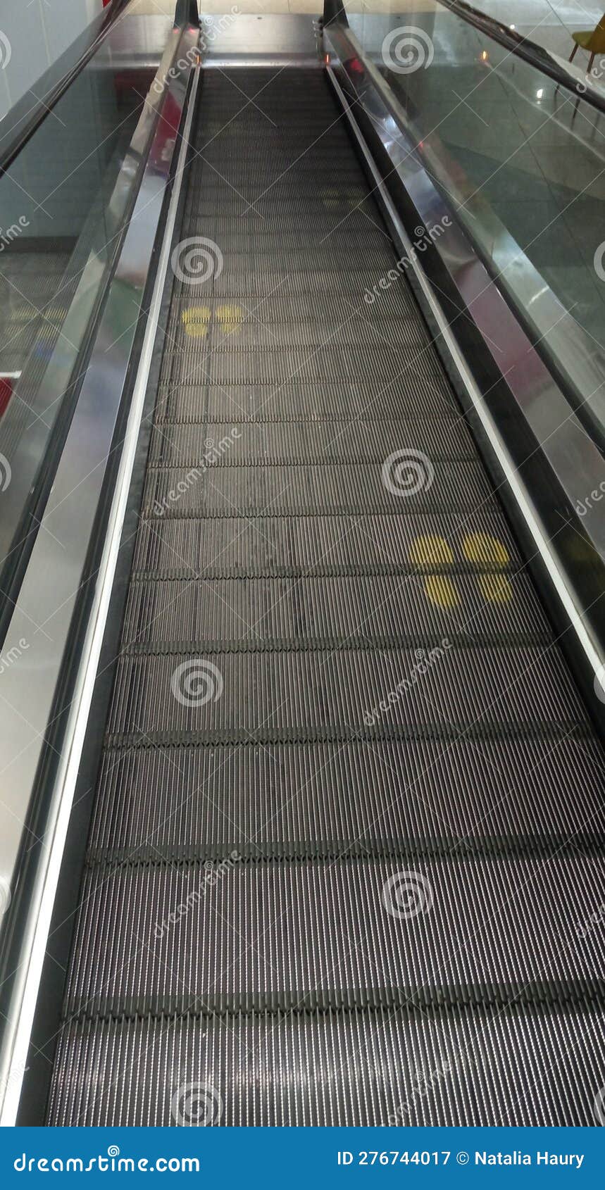 Flat Escalator Way Down stock image. Image of noperson - 276744017