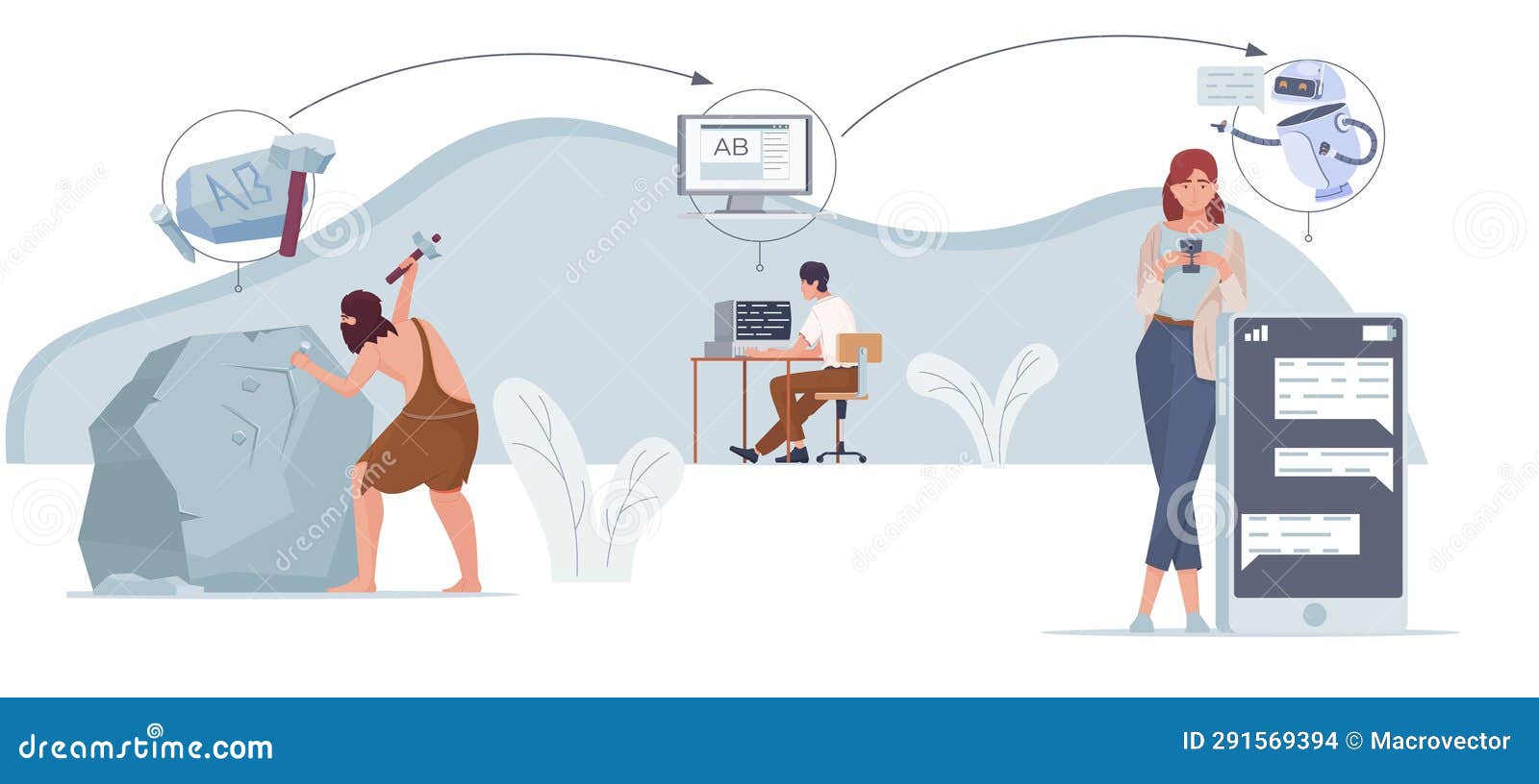 Evolution - Writing Instrument Vector Illustration | CartoonDealer.com ...