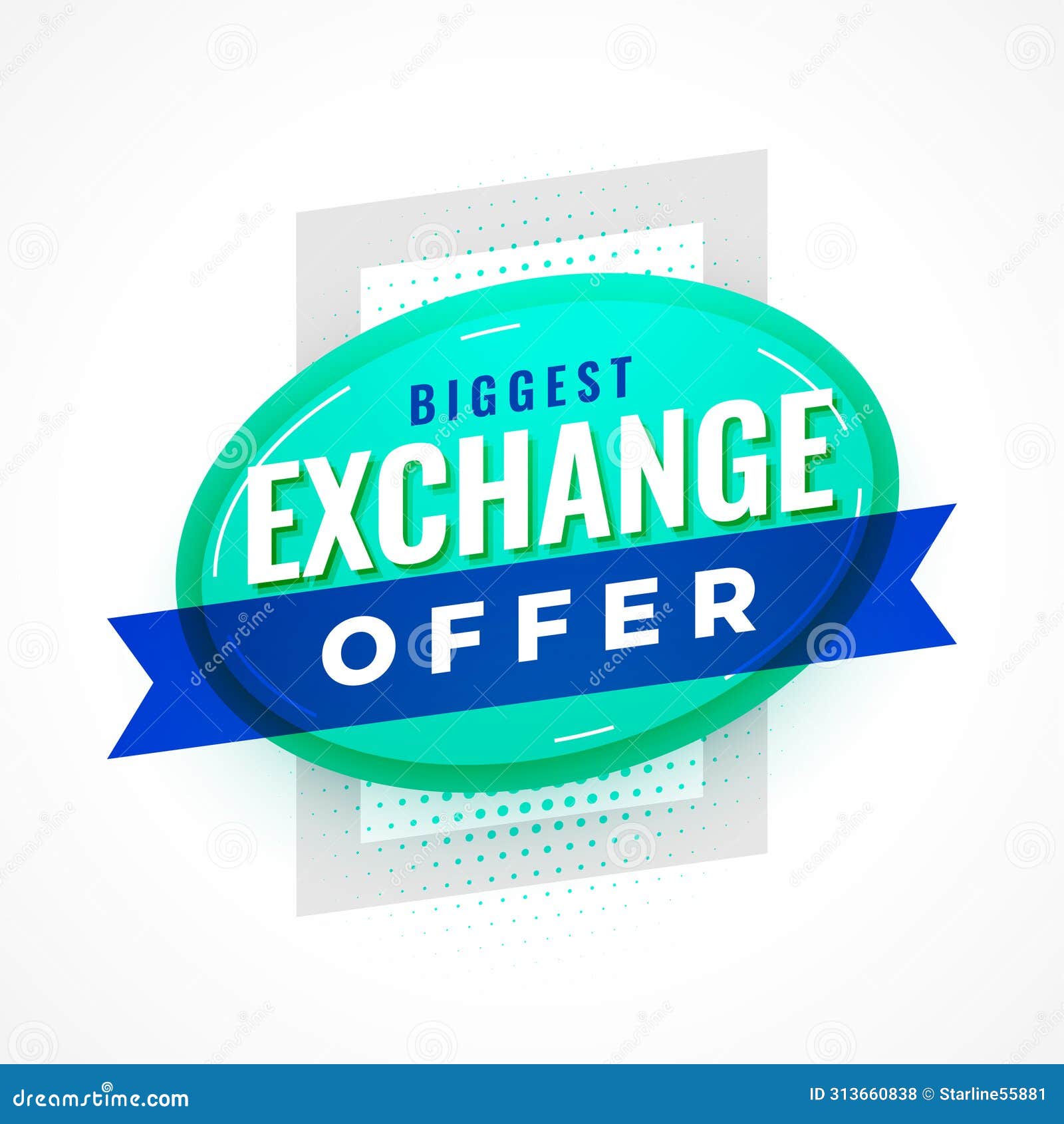 Flat Exchange Offer Poster Design Stock Vector - Illustration of ...