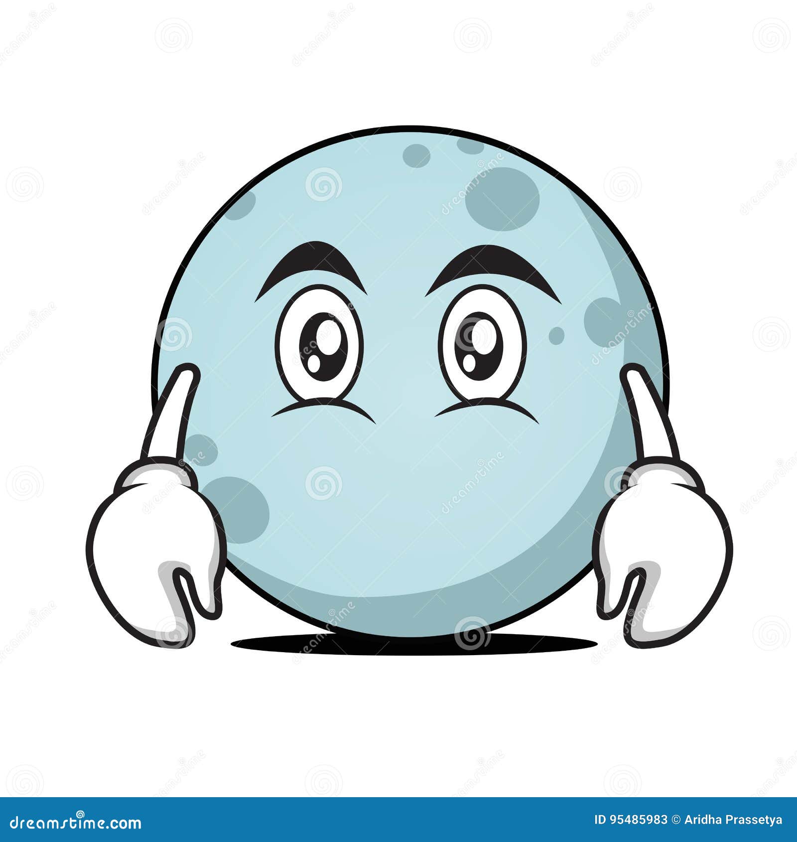 Flat Face Moon Character Collection Stock Vector - Illustration of ...