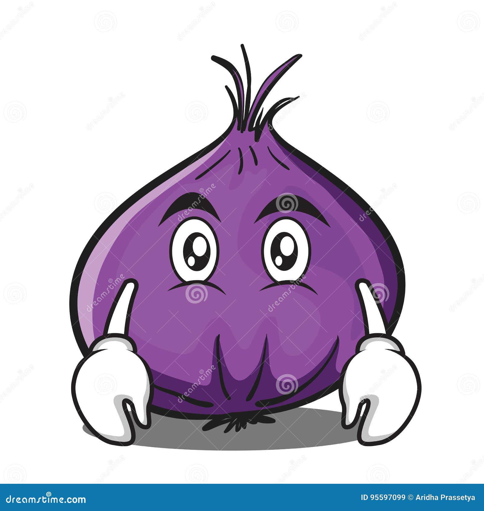 Flat Face Onion Character Cartoon Stock Vector - Illustration of cute ...