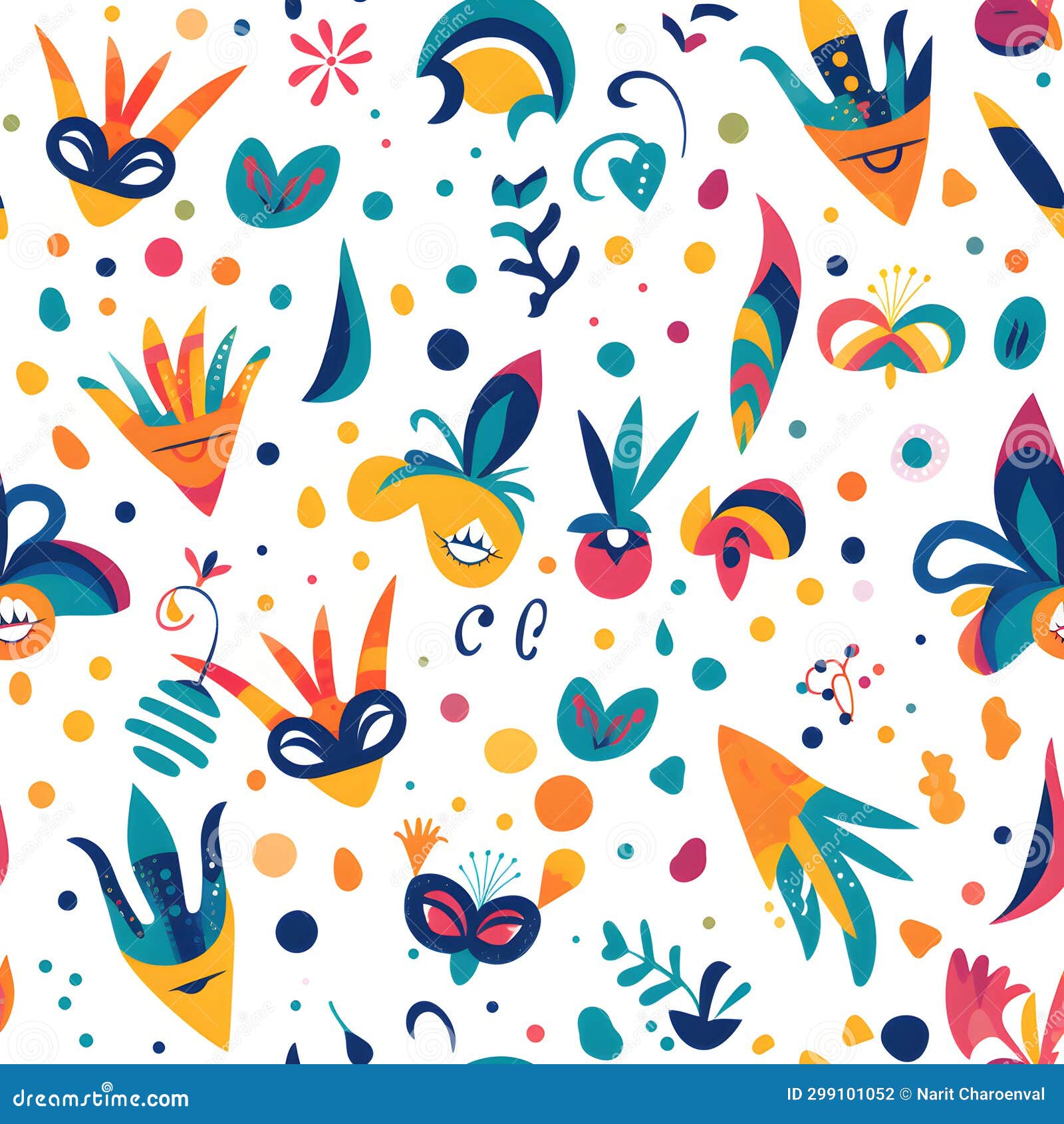 Flat Festivities: Seamless Rio Carnival Patterns Unleashed Stock ...
