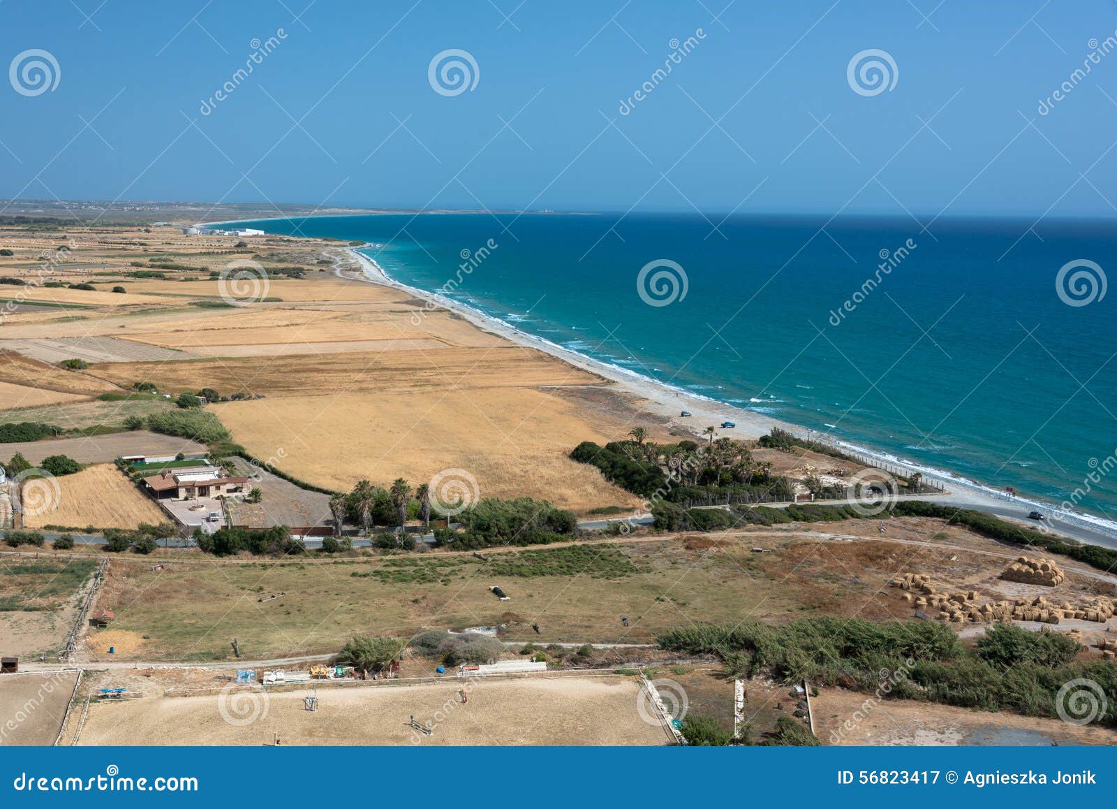 Flat Fields of Kourion, Cyprus Stock Image - Image of province, natural ...