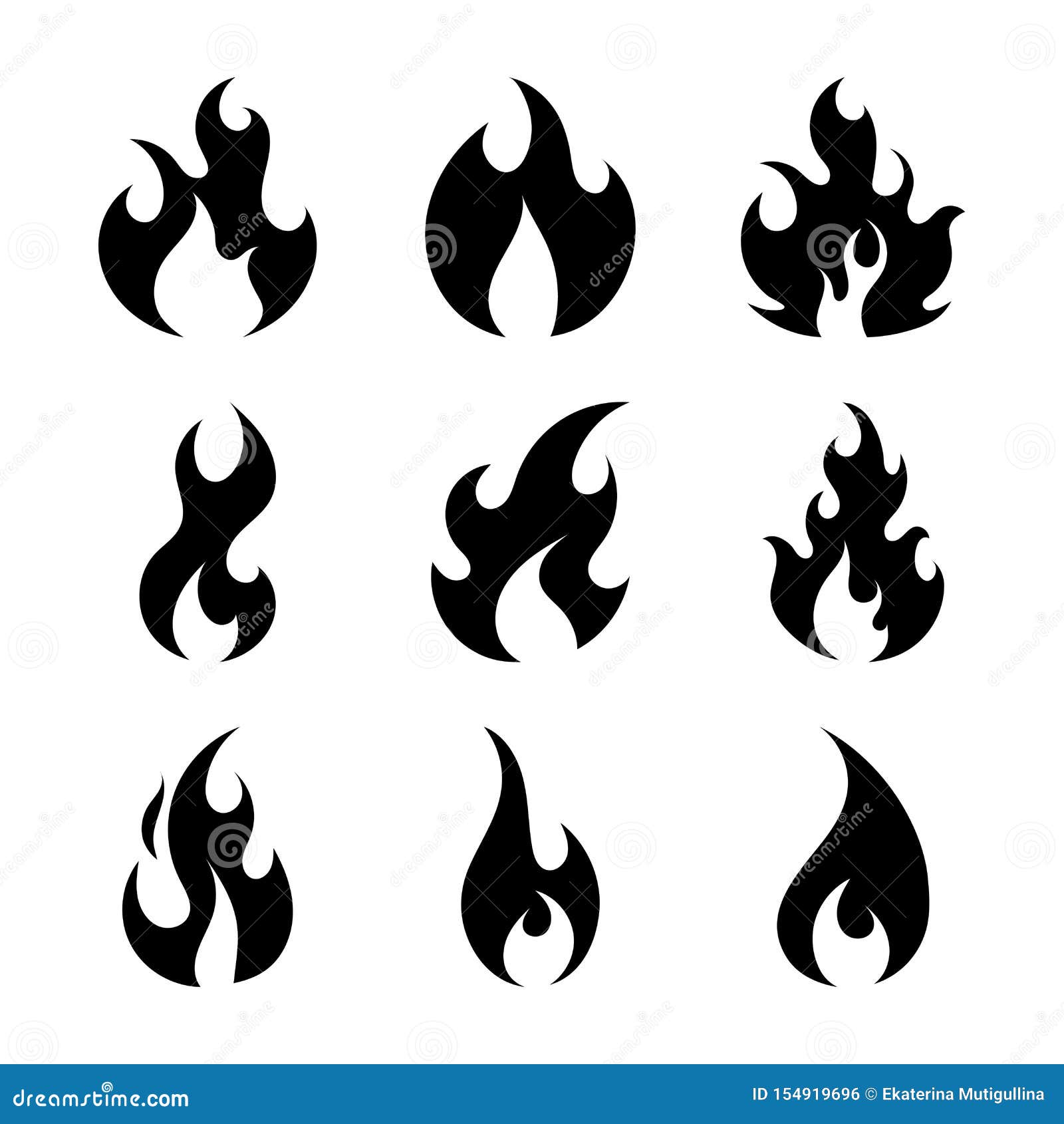 Flat Fire Flames simple stock vector. Illustration of background ...
