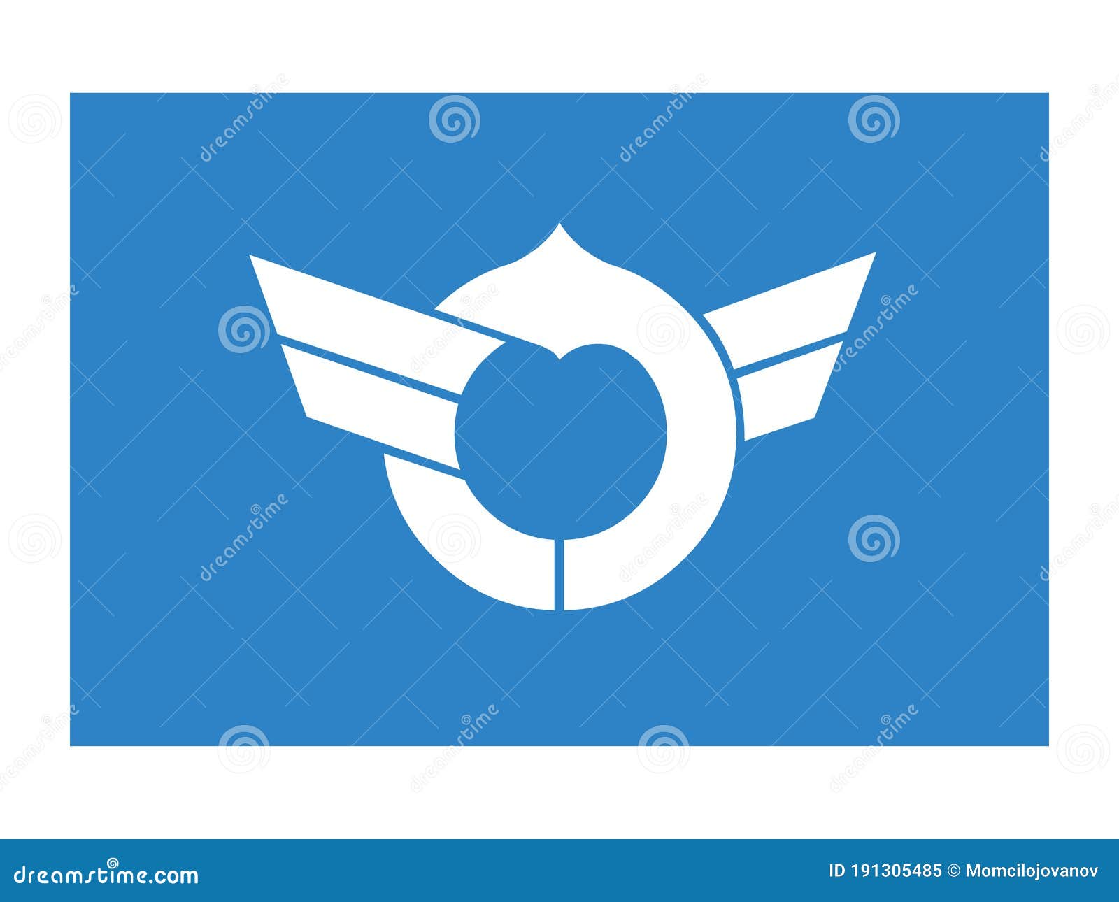 Flag of Shiga Prefecture stock vector. Illustration of tokyo - 191305485