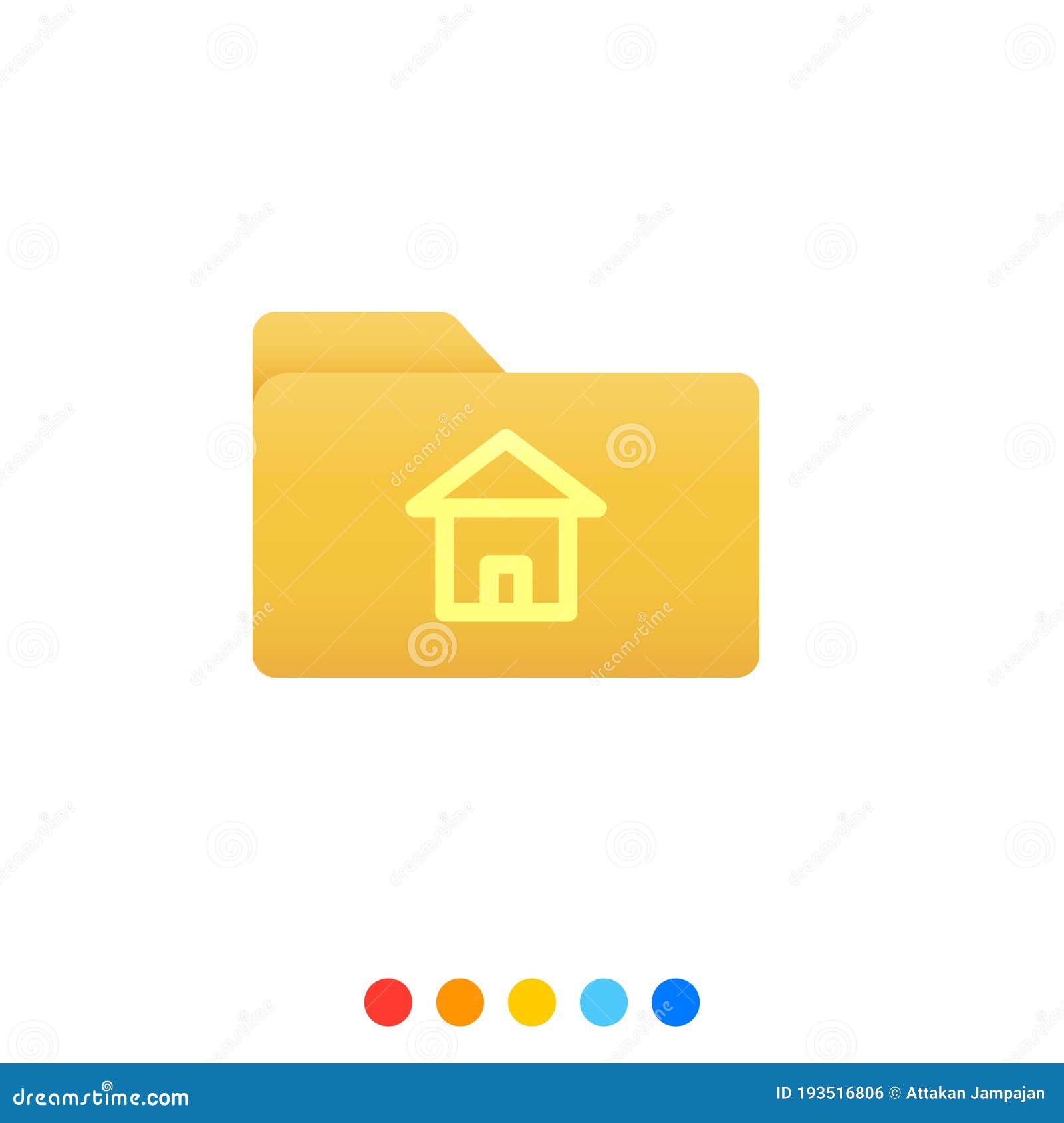 Flat Folder Design Element with House Symbol,Folder Icon,Vector and ... Flat Folder Design Element with House Symbol,Folder Icon,Vector and ...