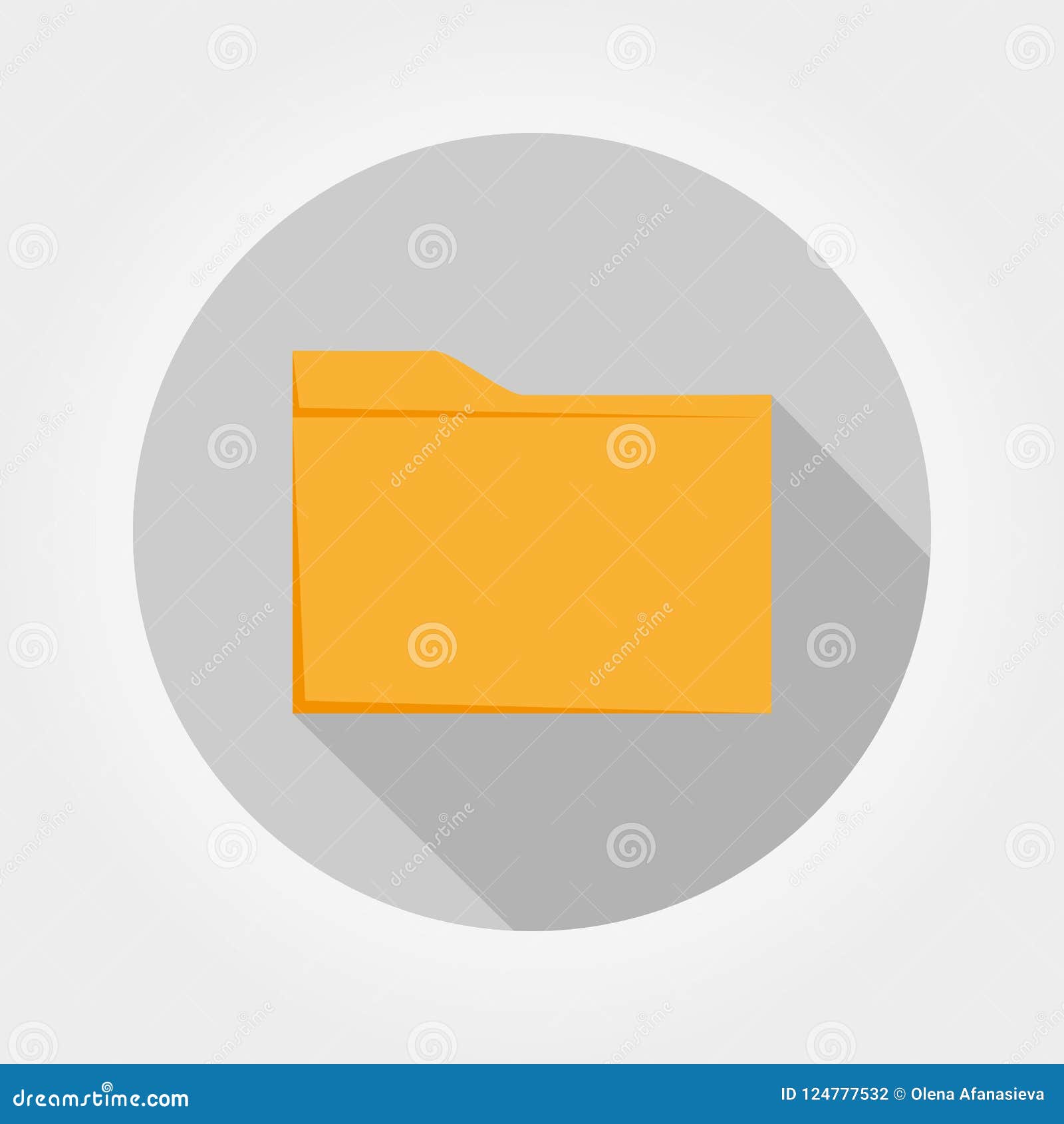 Flat folder Icon stock illustration. Illustration of icon - 124777532