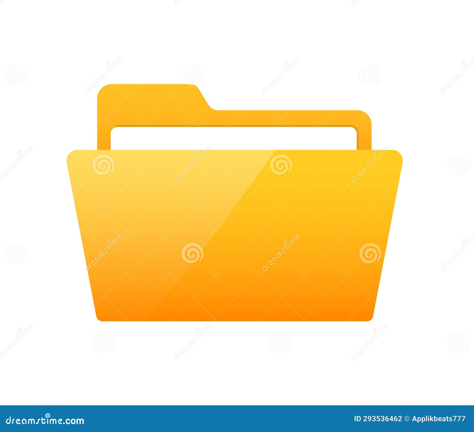 Flat Folder Icon Set With Color Background Cartoon Vector ...