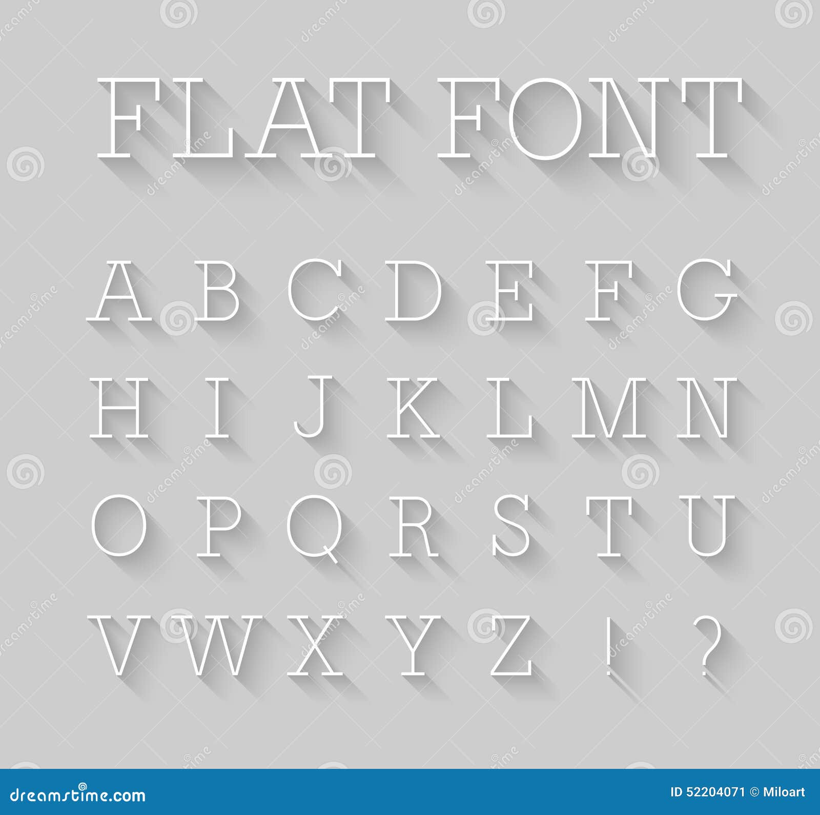Flat Font with Shadow Effect. Stock Vector - Illustration of alphabet ... Flat Font with Shadow Effect. Stock Vector - Illustration of alphabet ...