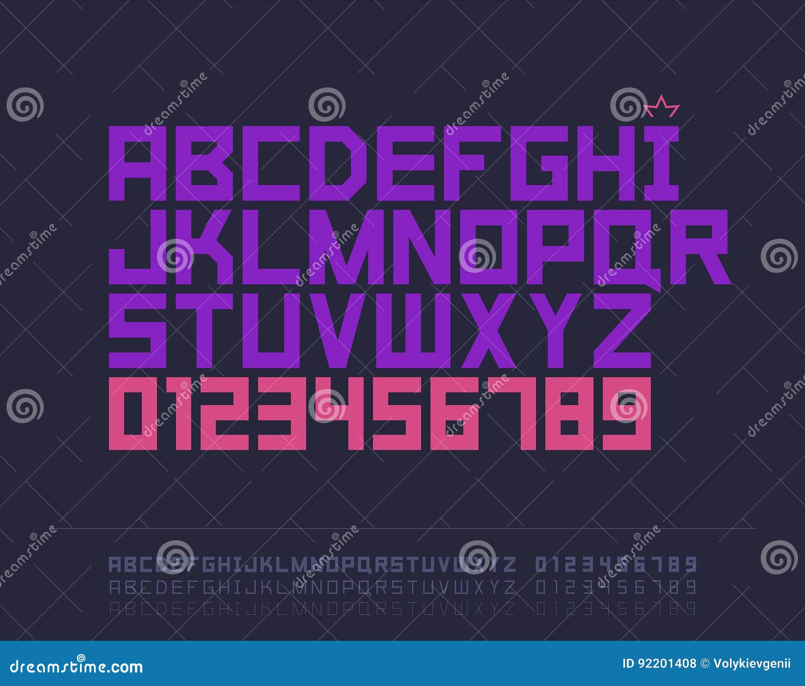Flat font stock vector. Illustration of font, sign, minimal - 92201408