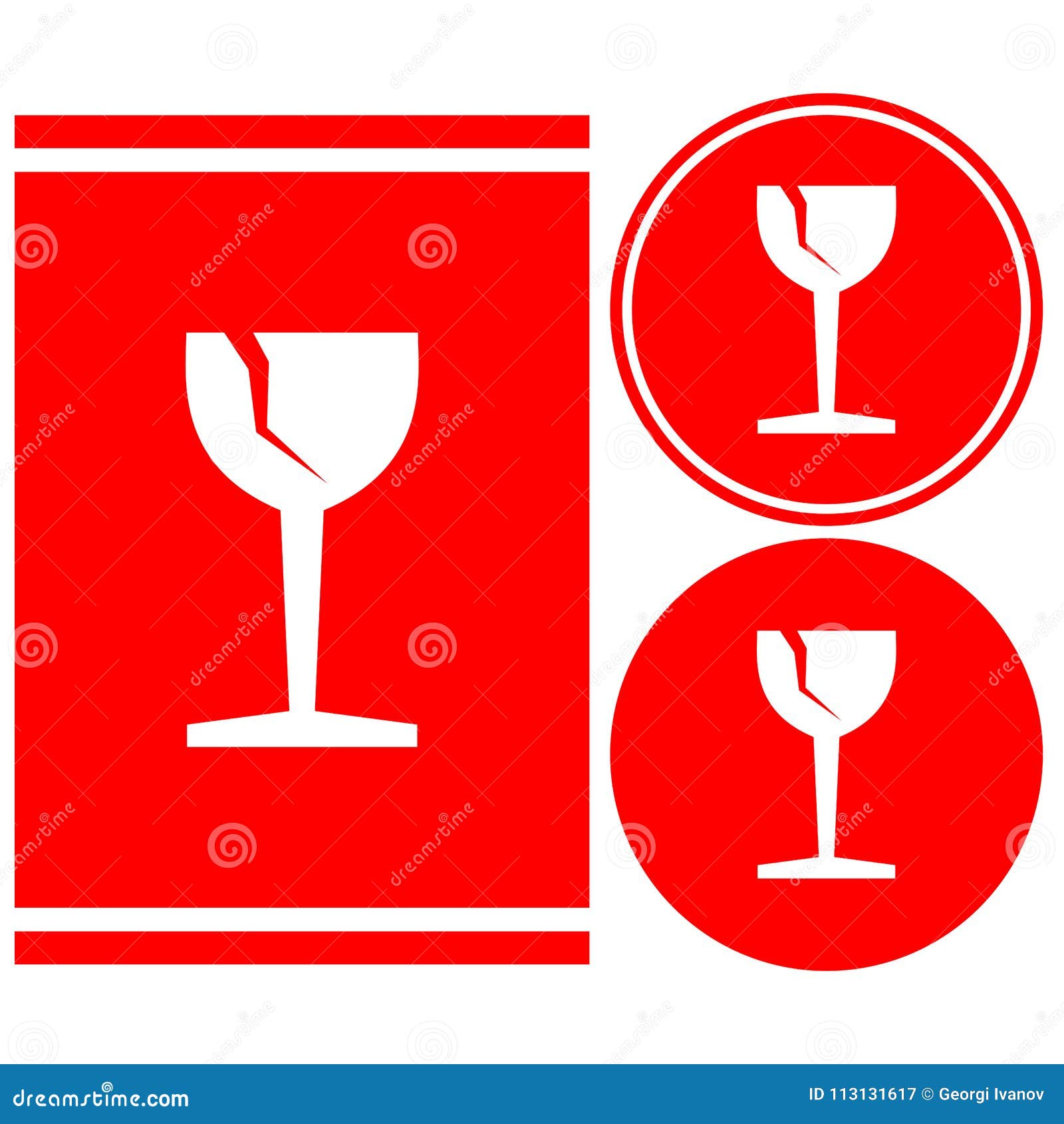 Fragile Cargo Box Sign With Arrows On Transparent Background For ...